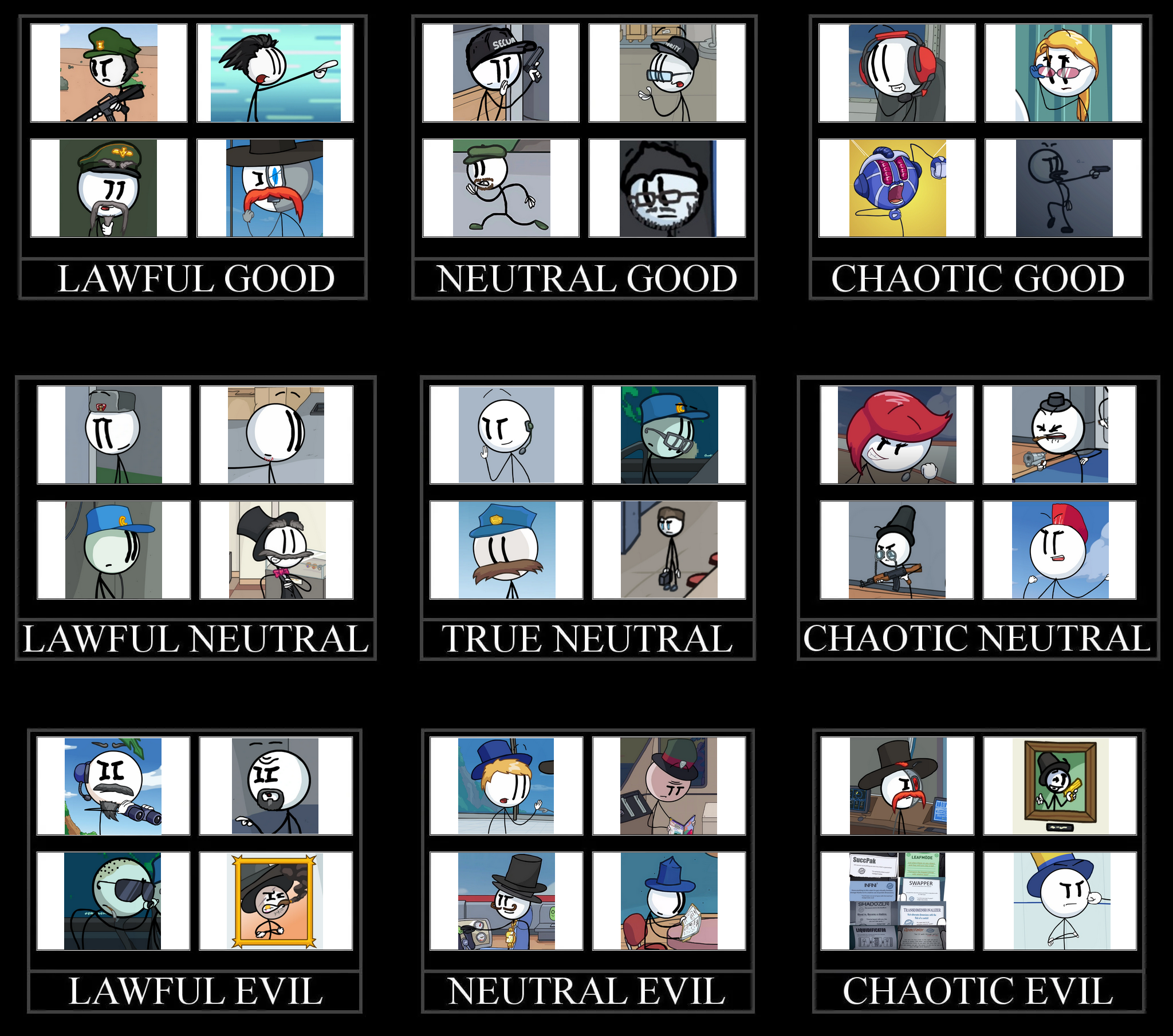 THE ULTIMATE HENRY STICKMIN ALIGNMENT CHART. | Scrolller