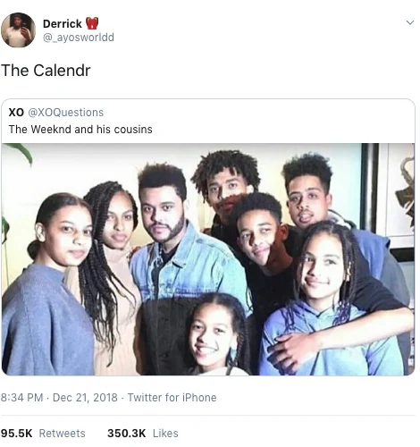The Weeknd and his fam | Scrolller