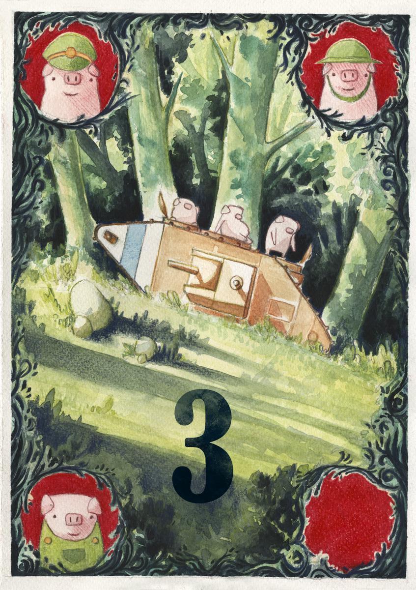 Three little pigs and a tank. by Leonardo Mazzoli | Scrolller