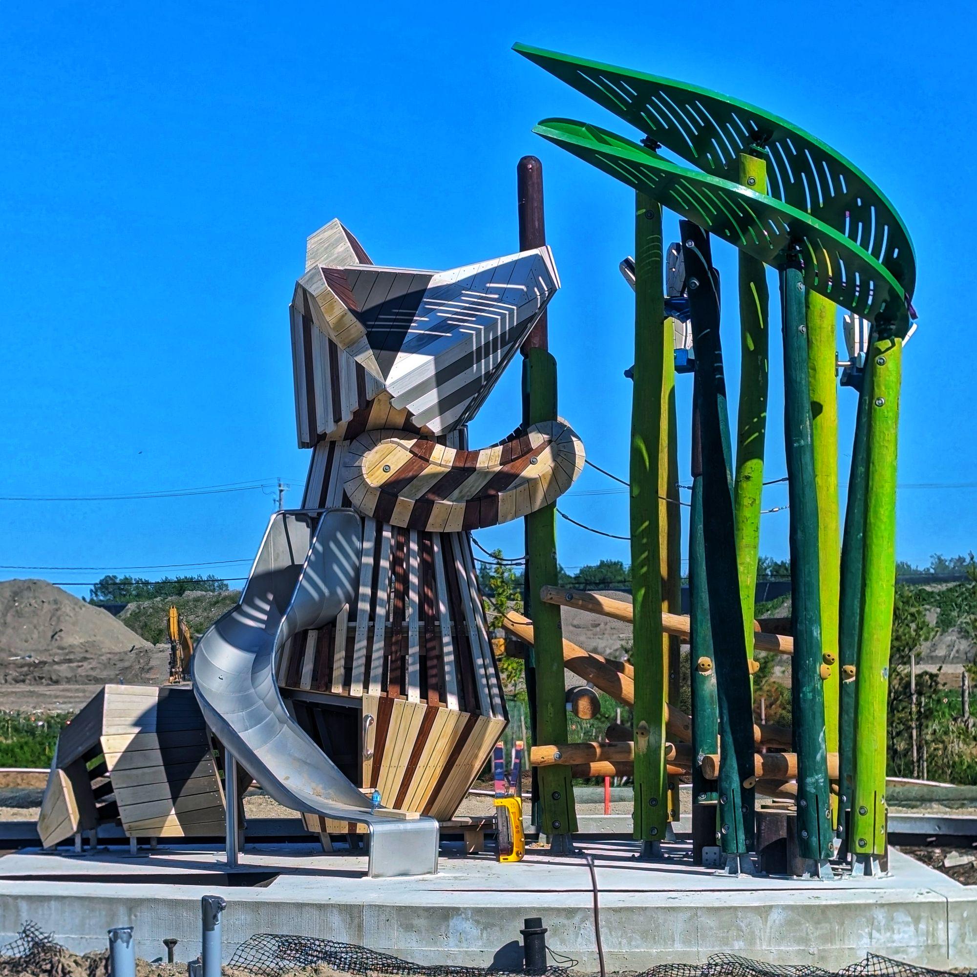 First look at the Reaching Raccoon play structure | Scrolller