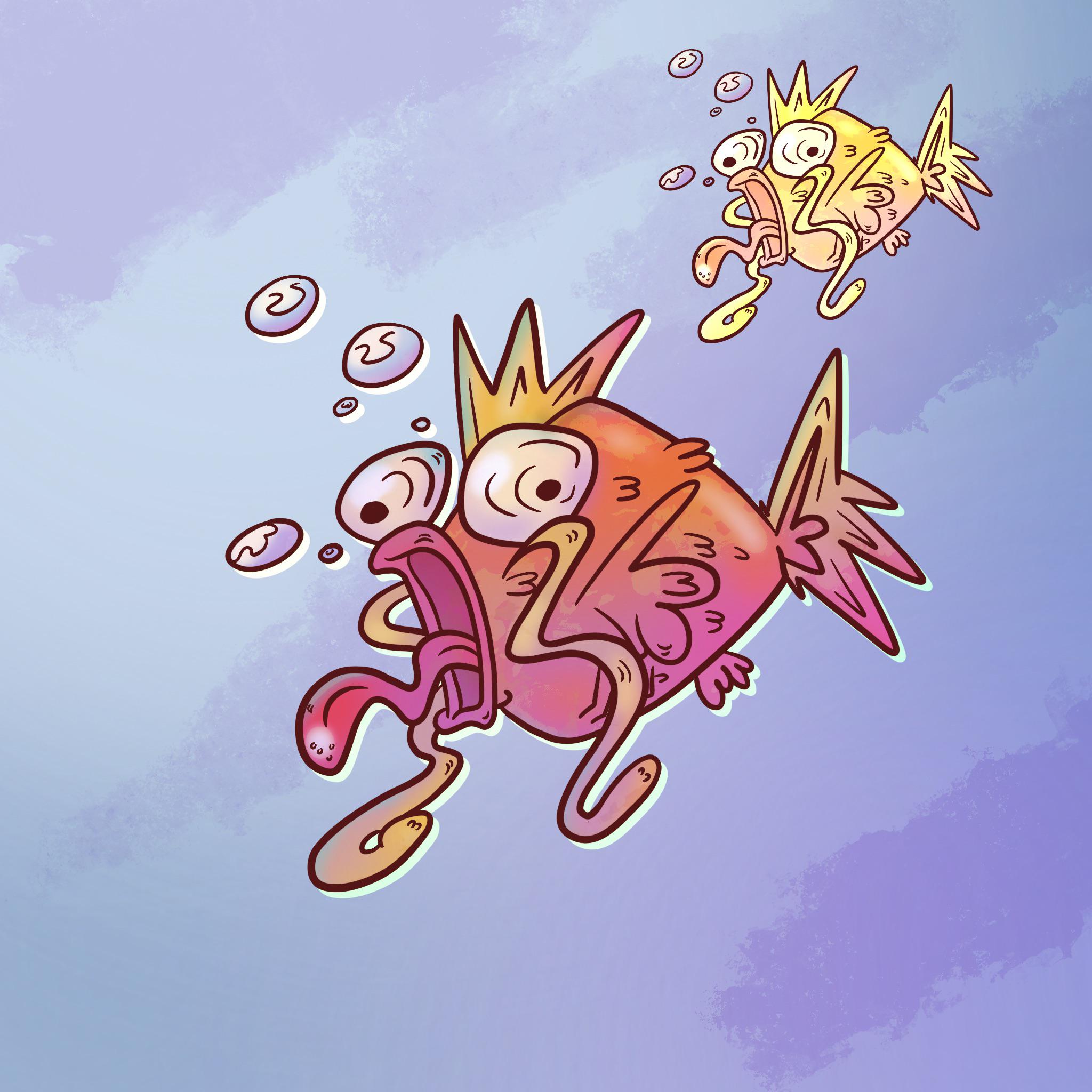 Trying to draw a magikarp without using references :) | Scrolller