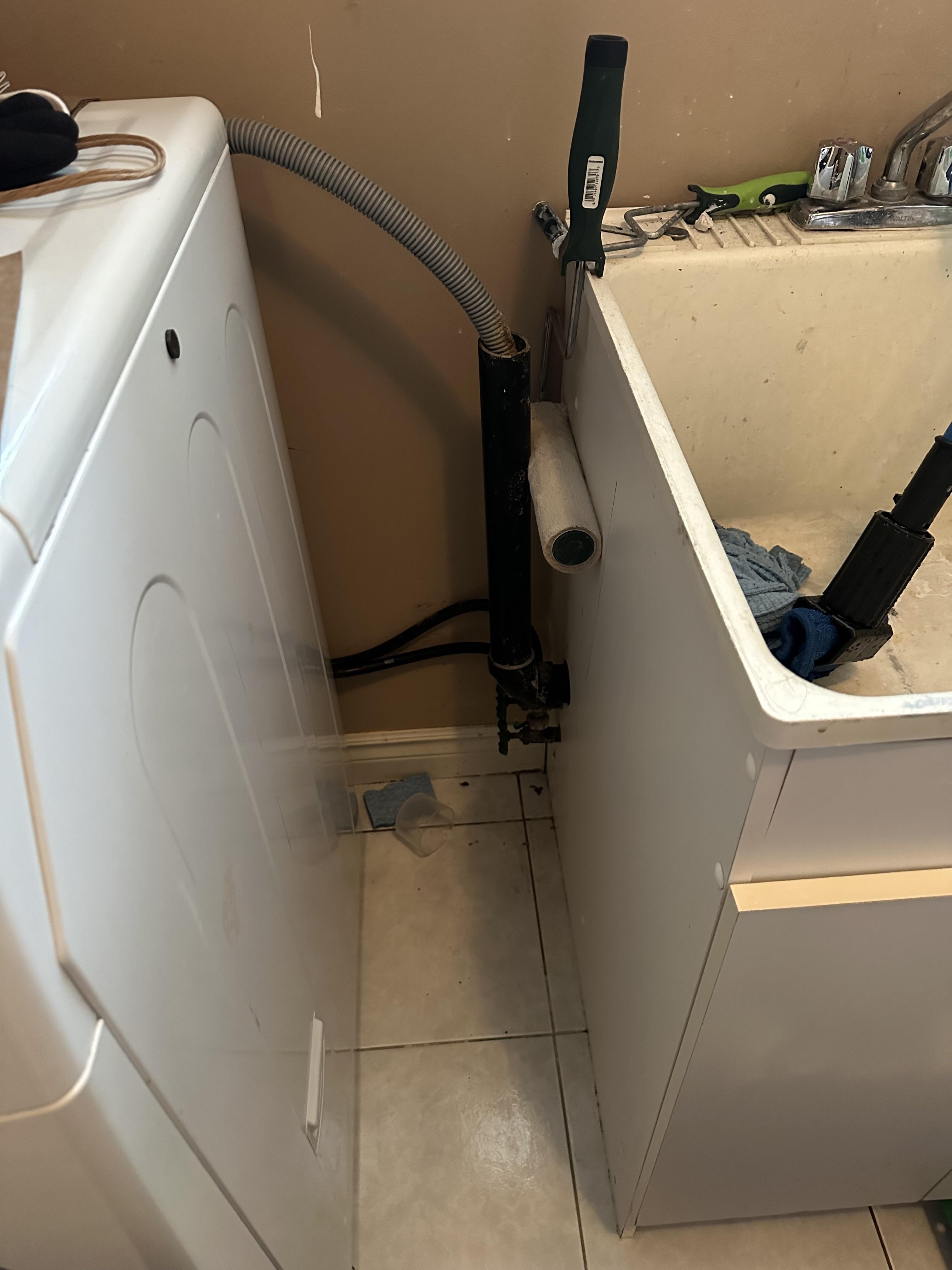 Front load washer has water in the drum. | Scrolller