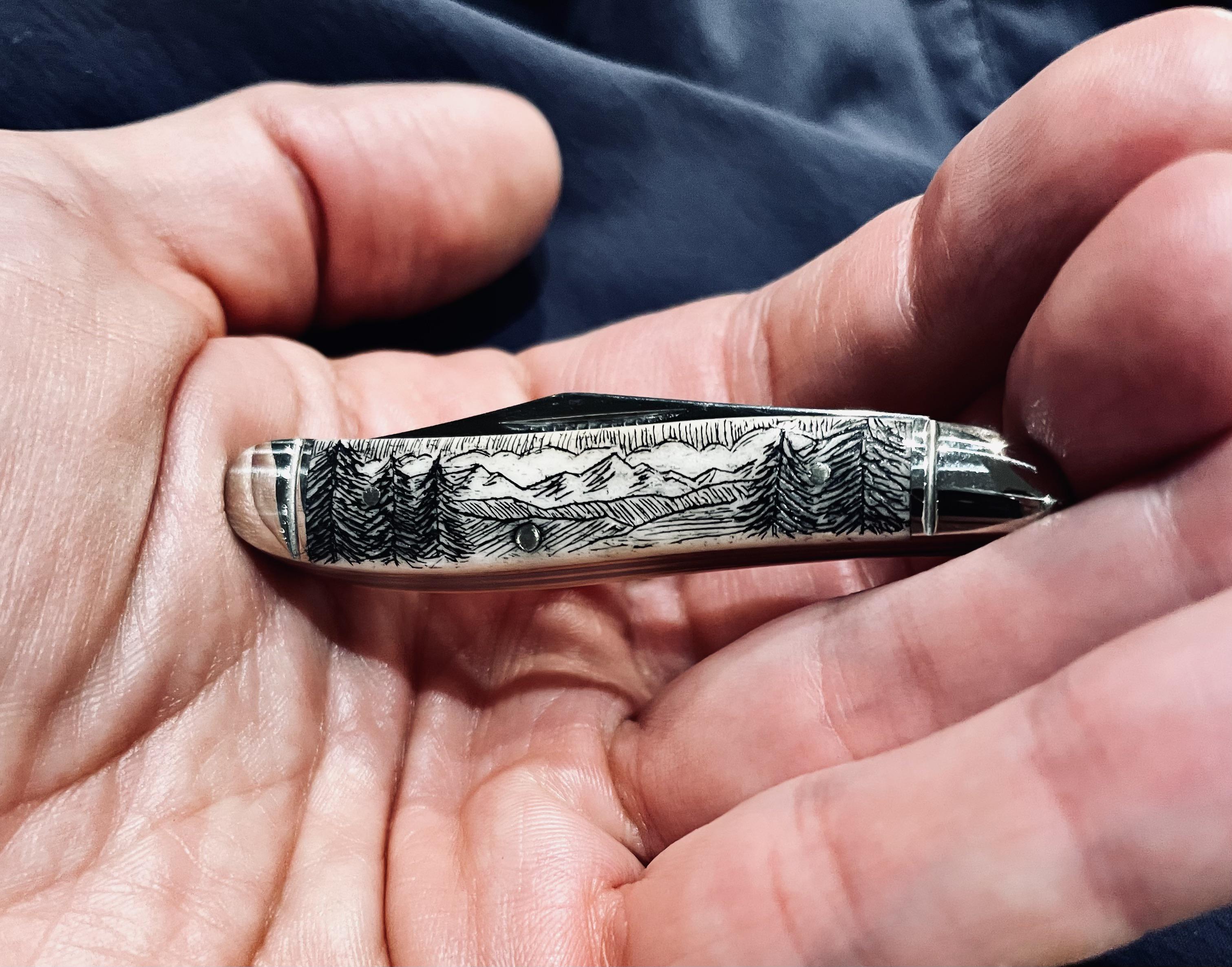 Completed Scrimshaw Peanut | Scrolller