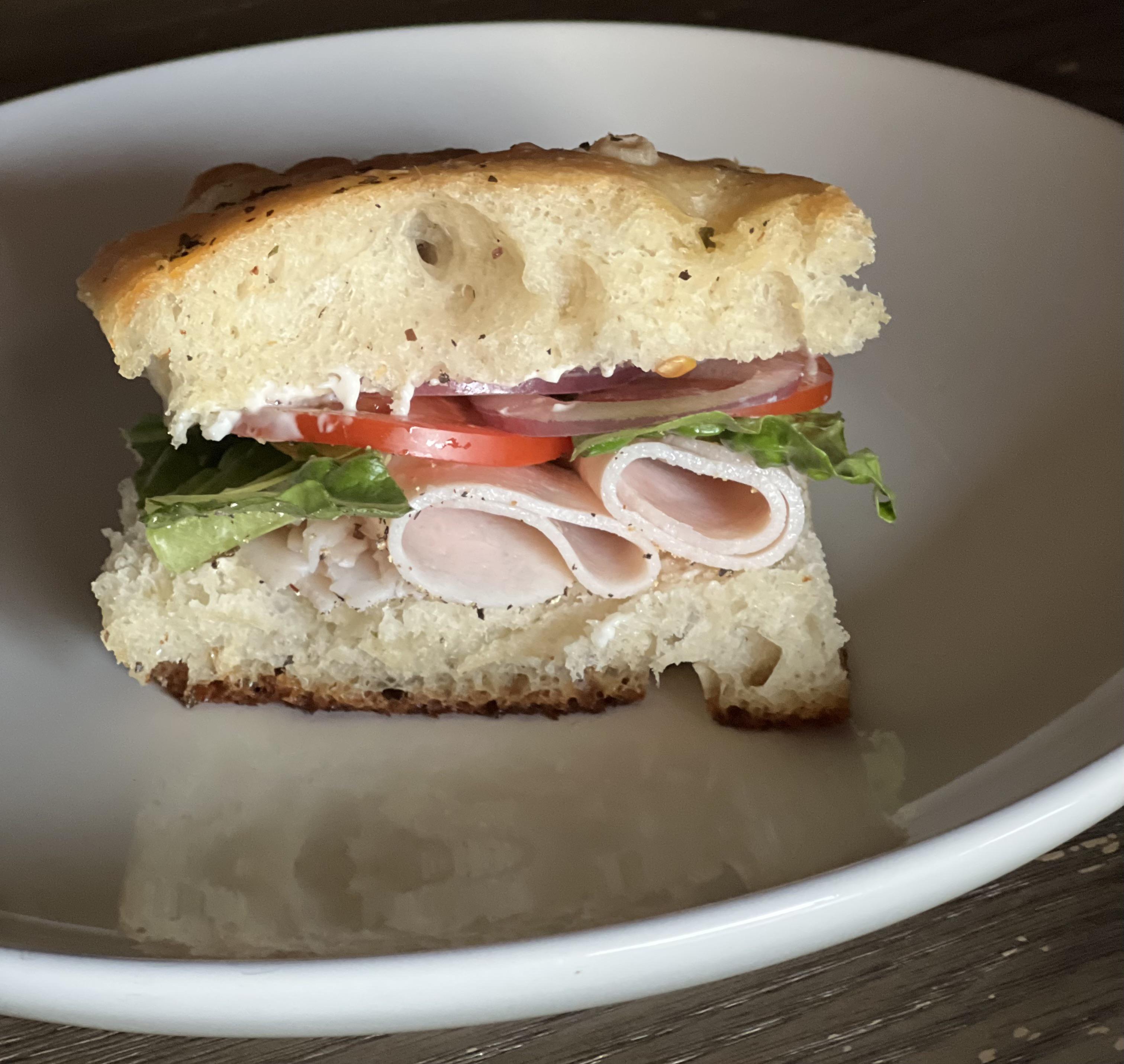 Made this Focaccia bread yesterday & my hubby made us some delicious sandwiches | Scrolller