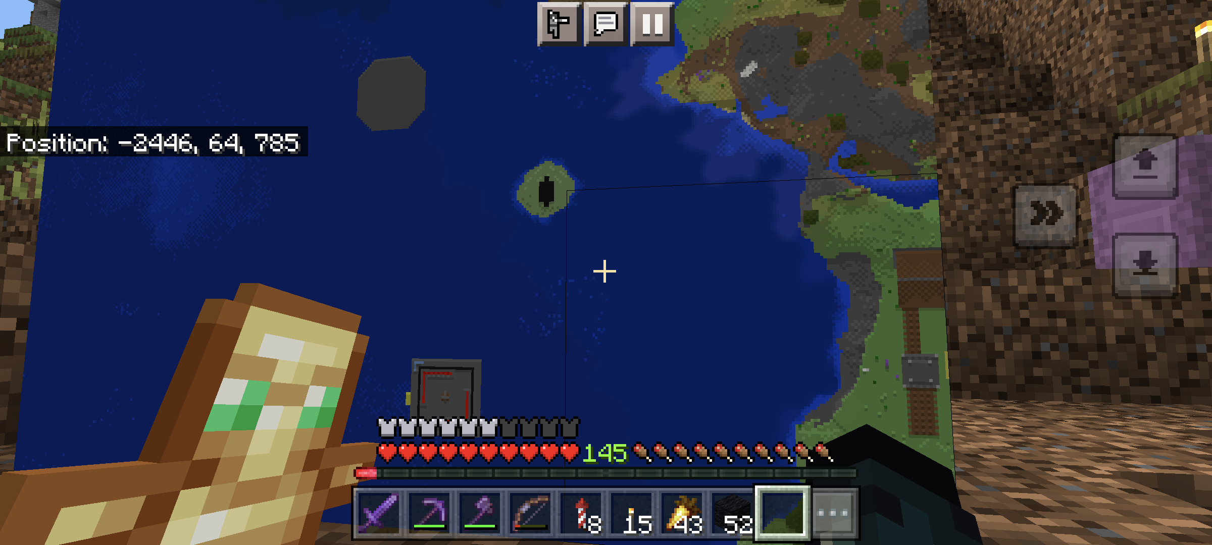 I built an Enderman and it kinda looks like an ender eye on a map. | Scrolller