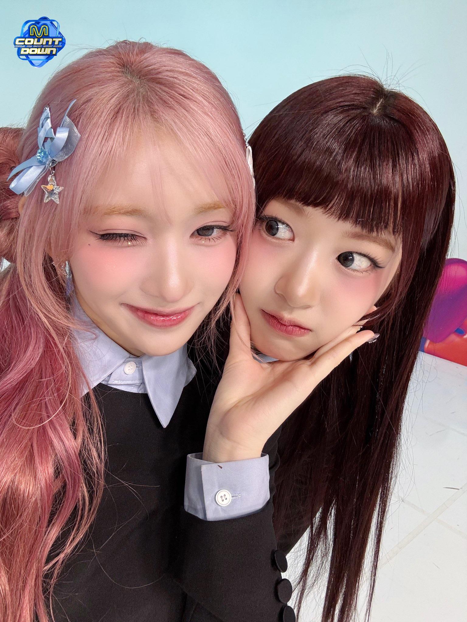 250206 Mnet M Countdown Twitter Update with An Yujin & Jang Wonyoung (feat. Gaeul & Leeseo ...