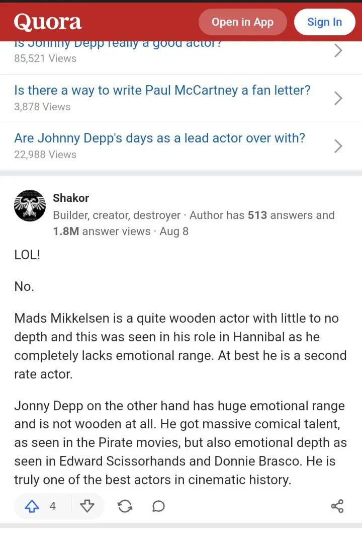 Underappreciated Actor | Scrolller