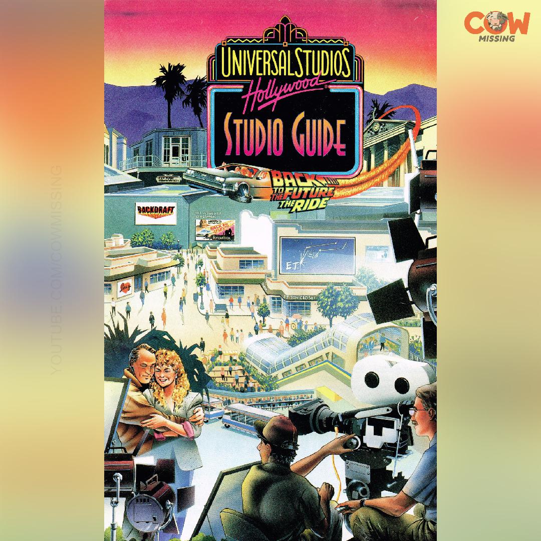 Universal Studios Hollywood, Studio Guide/Park Map - Front Cover (1994) Back to the Future: The ...