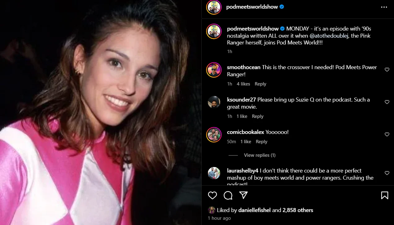 Upcoming PMW Guest is Amy Jo Johnson aka the Pink Ranger!!! | Scrolller