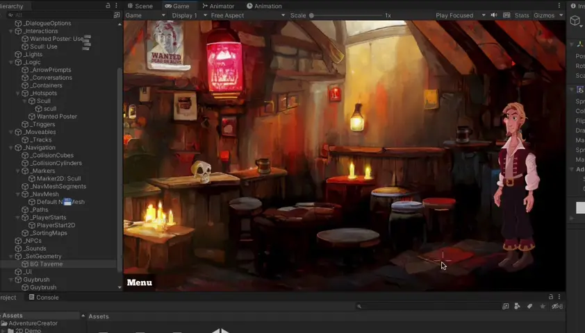 Update of my fanart game. First time I'm using the game engine Unity. I implemented my graphics ...