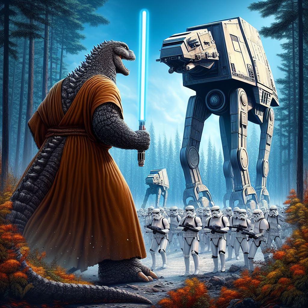 Godzilla as a Jedi | Scrolller