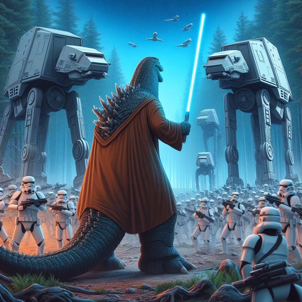 Godzilla as a Jedi | Scrolller
