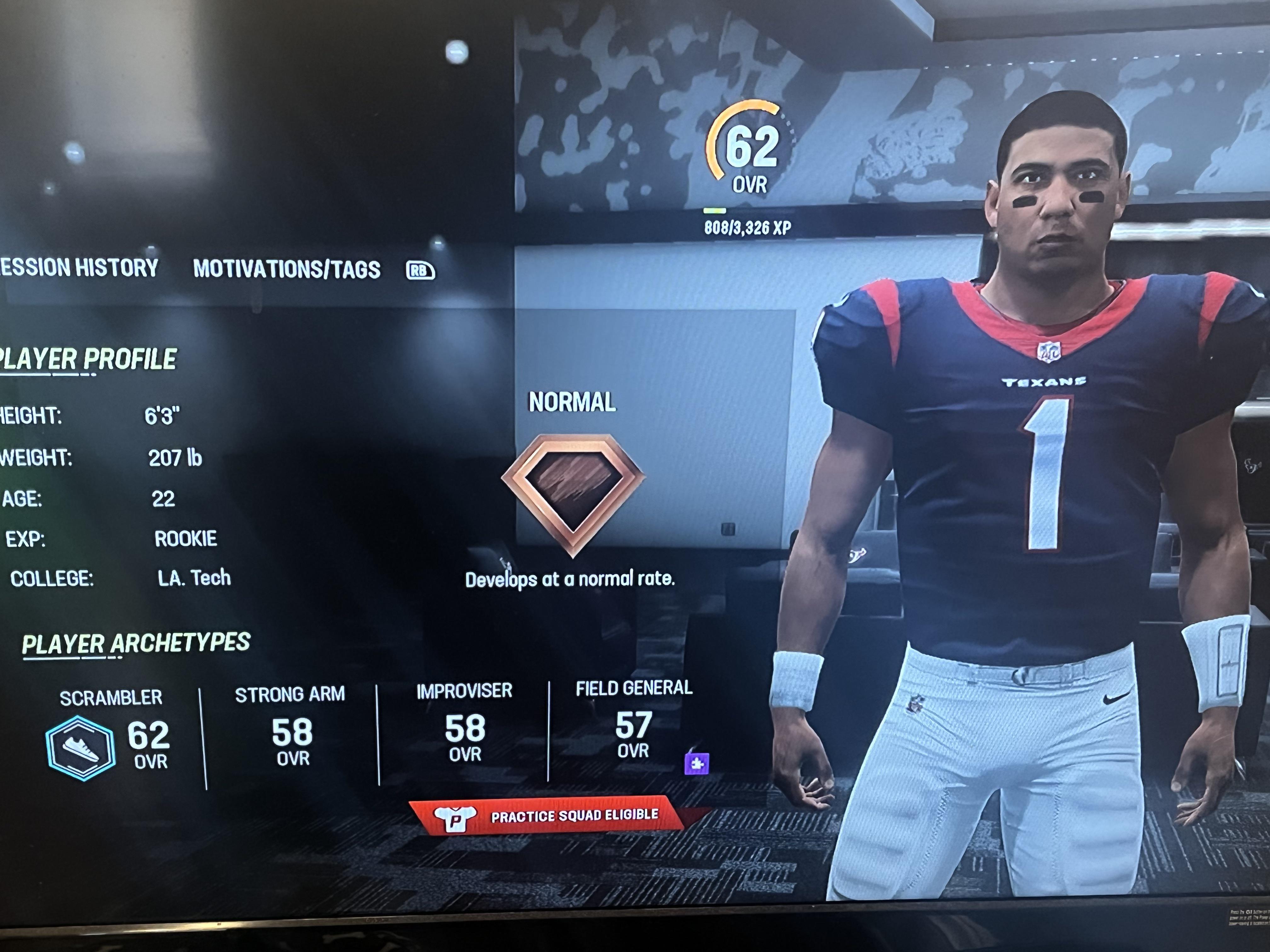 Look at this QB the Texans drafted 2nd overall in my franchise…. Ouch | Scrolller