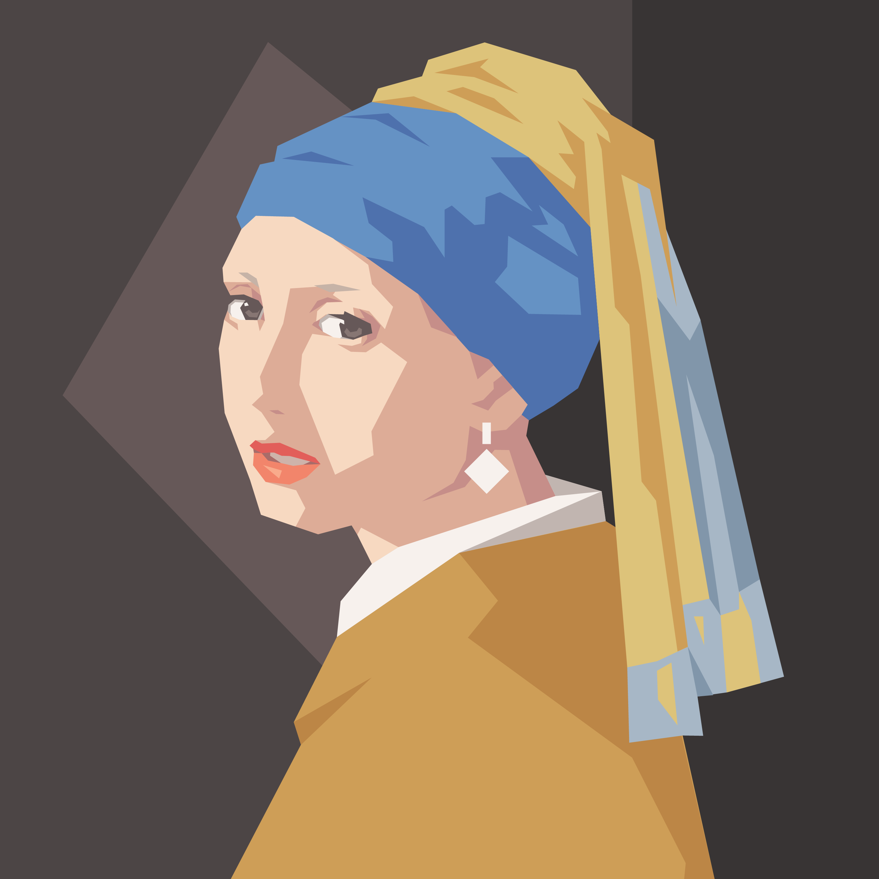 Vector Portrait of Girl with a Pearl Earring | Scrolller