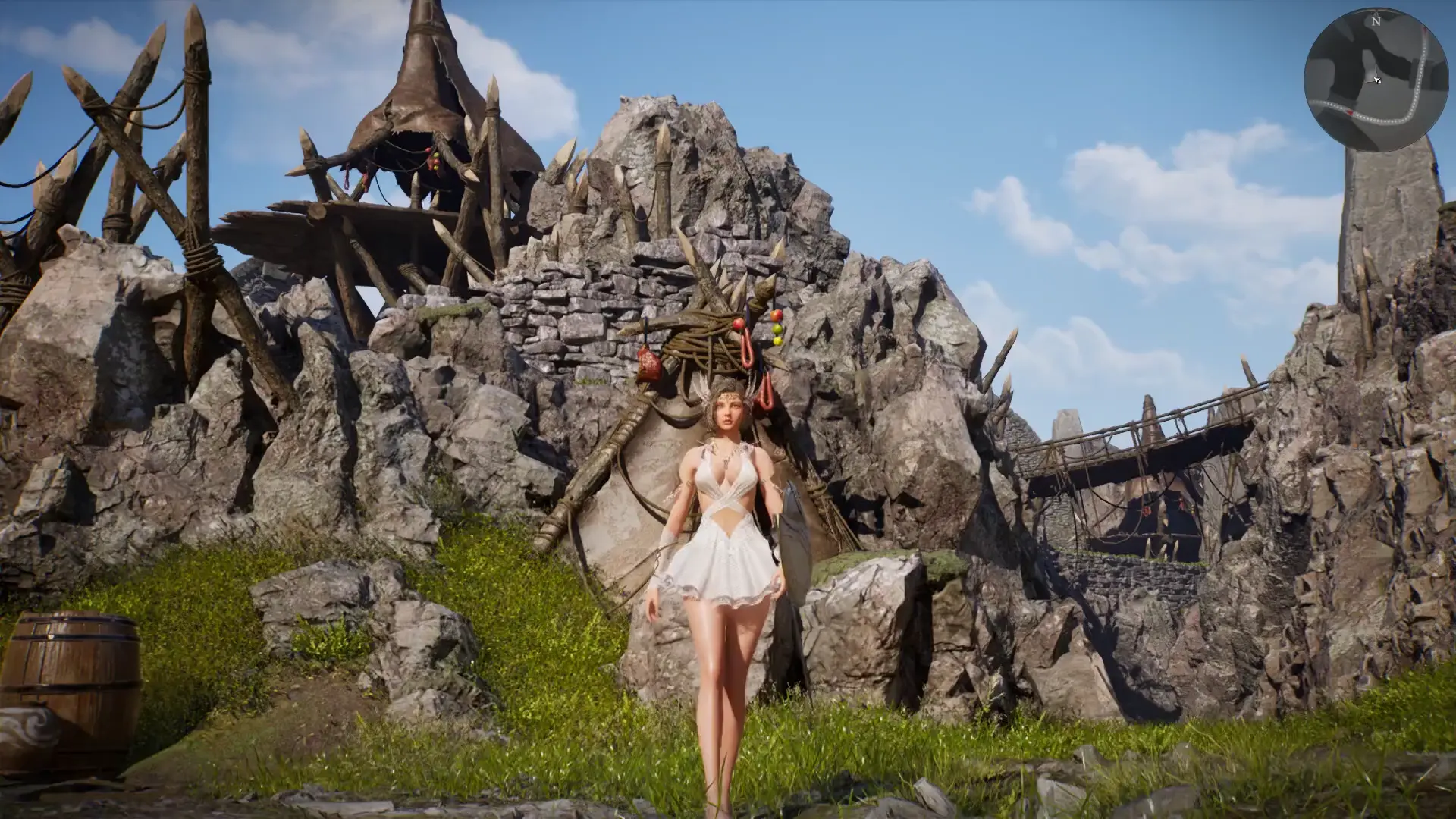 Vindictus: Defying Fate - Fiona bouncing around in skimpy outfit ...