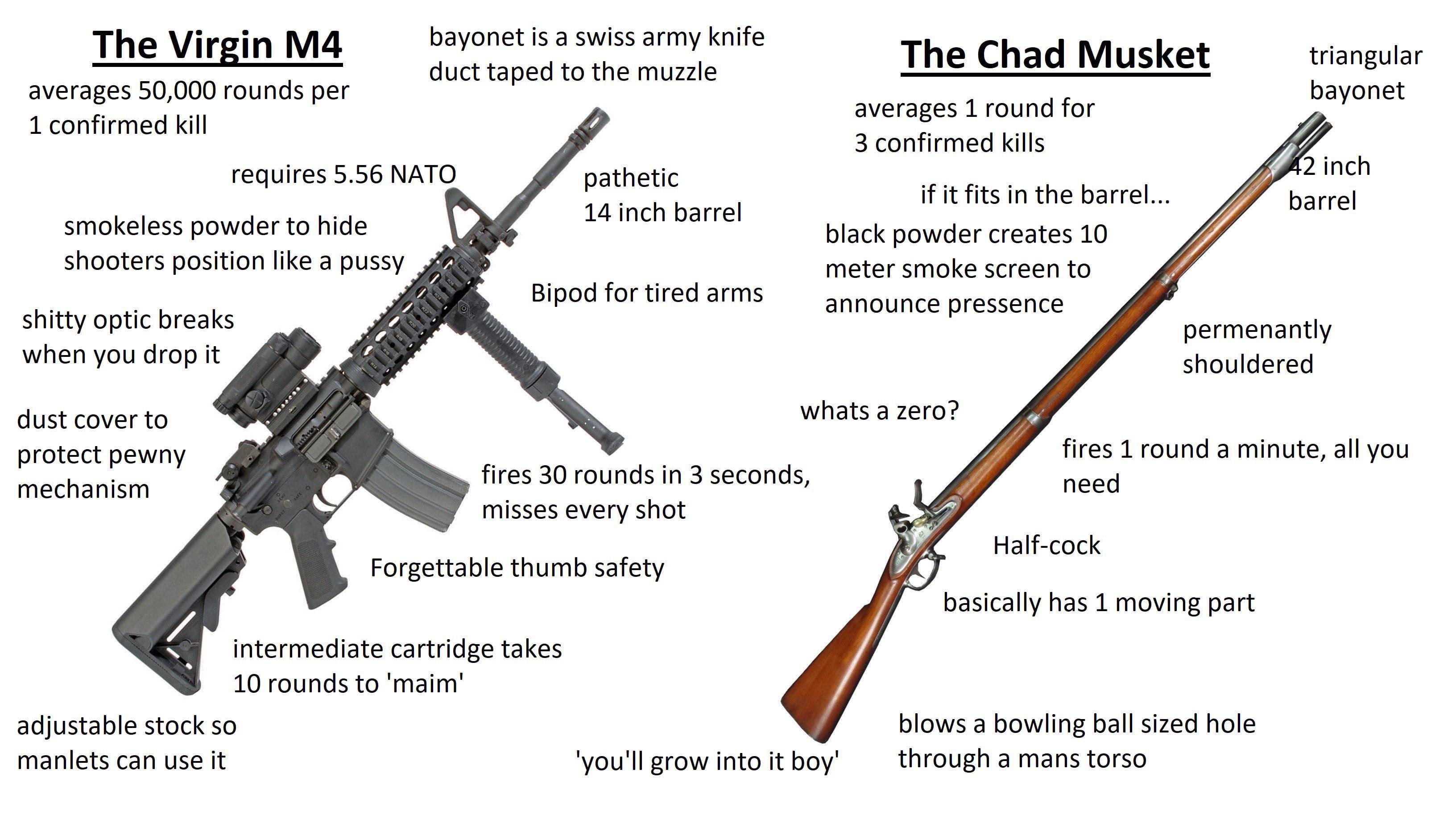Virgin M4 vs The Chad Musket | Scrolller