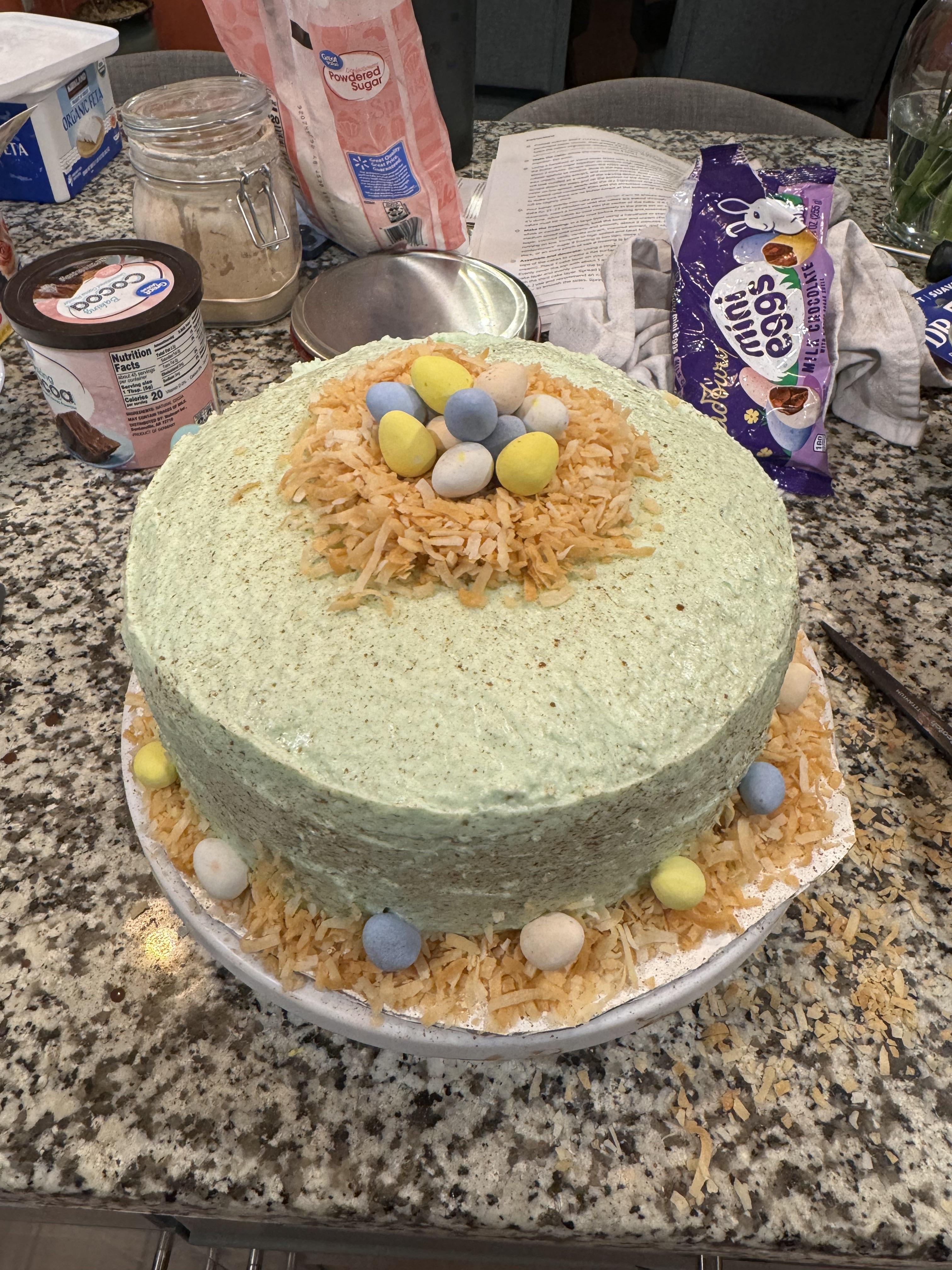 [homemade] Coconut cake with cream cheese frosting | Scrolller