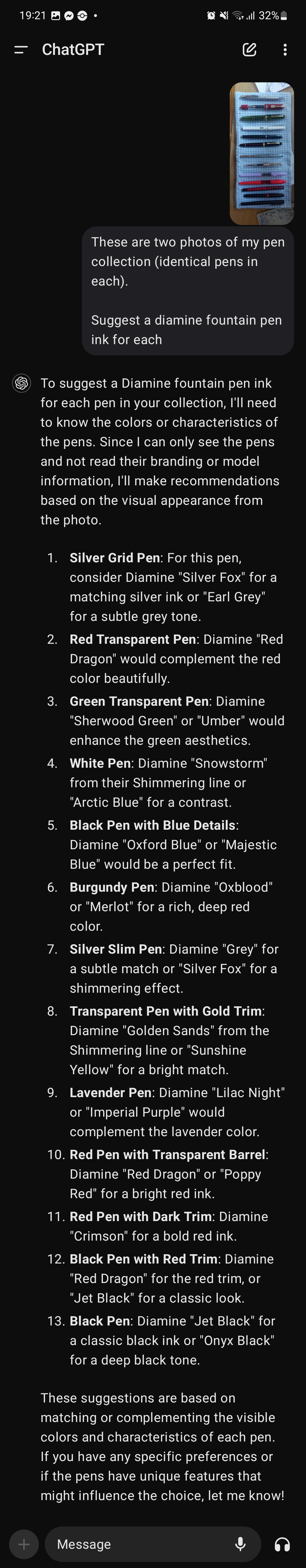 ChatGPT Ink recommendations | Scrolller