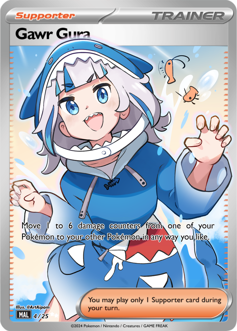 Holomon TCG! Gawr Gura, made by Me | Scrolller