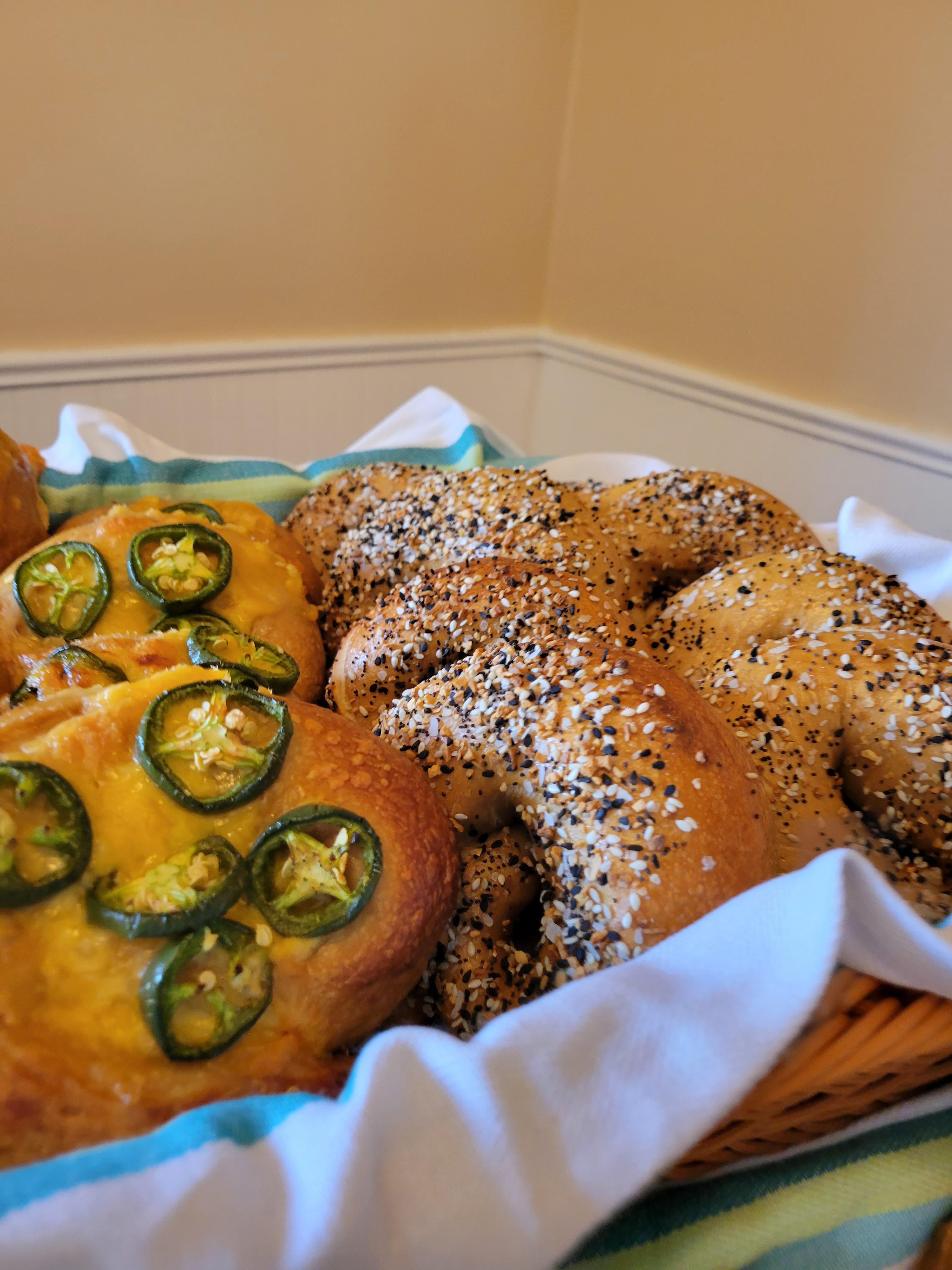[homemade] Hand rolled boiled bagels | Scrolller