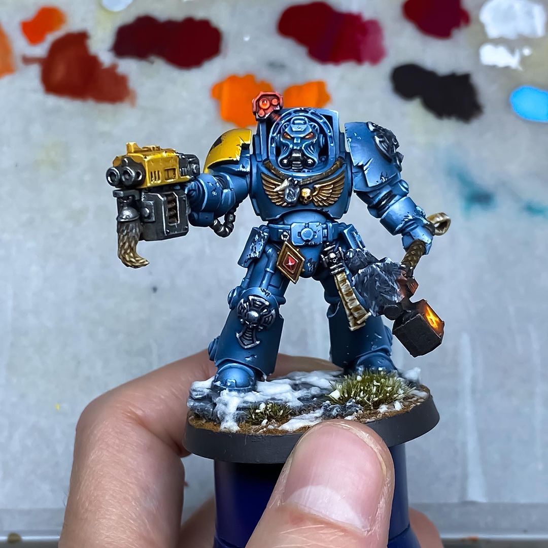 Space Wolves Terminator Sergeant conversion finished | Scrolller