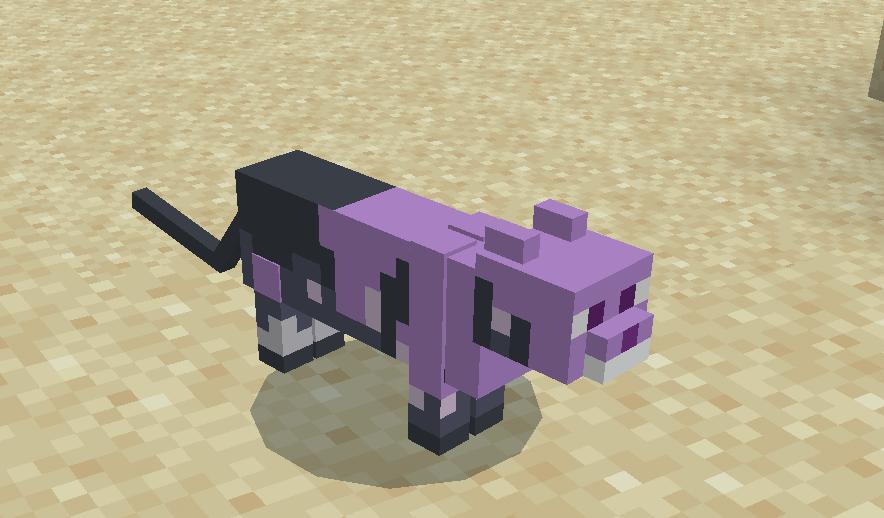 I used Tynker to make the Minecraft Earth purple cat mob in actual Minecraft | Scrolller