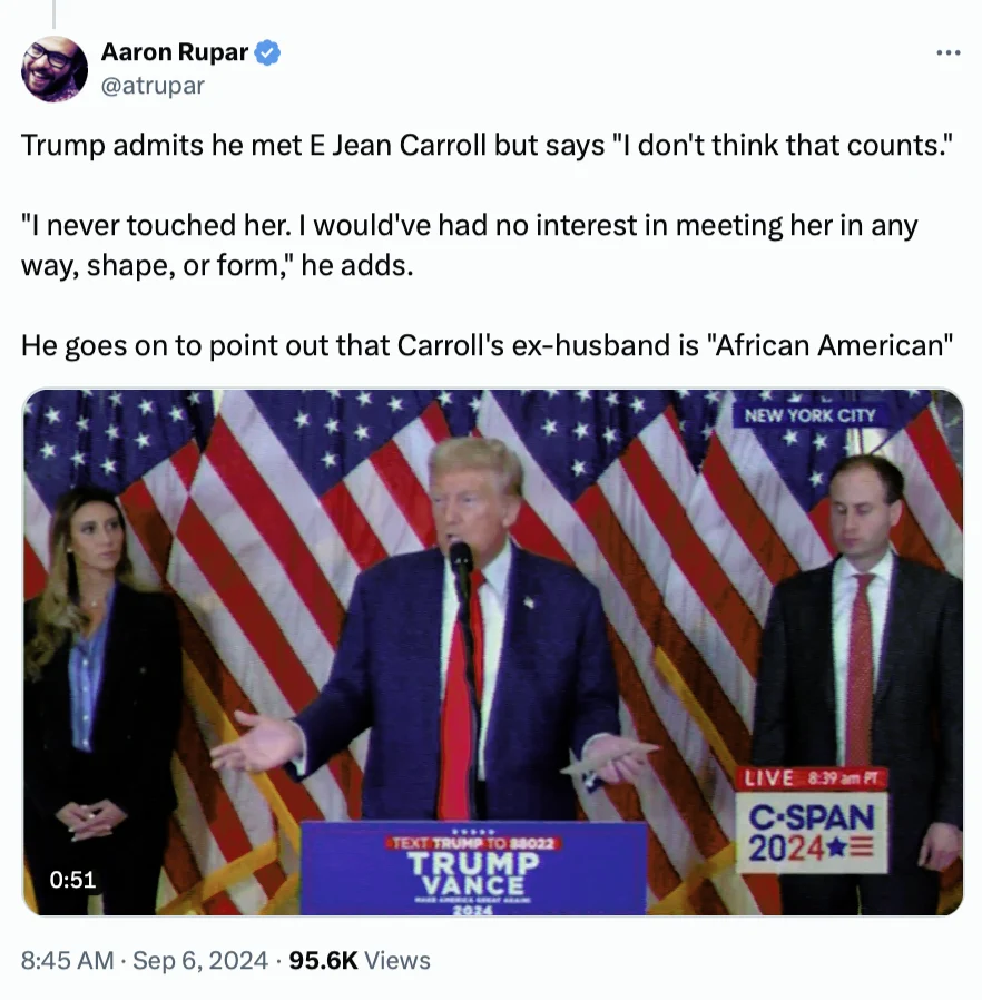 What does her ex-husband being black have anything to do with this ...