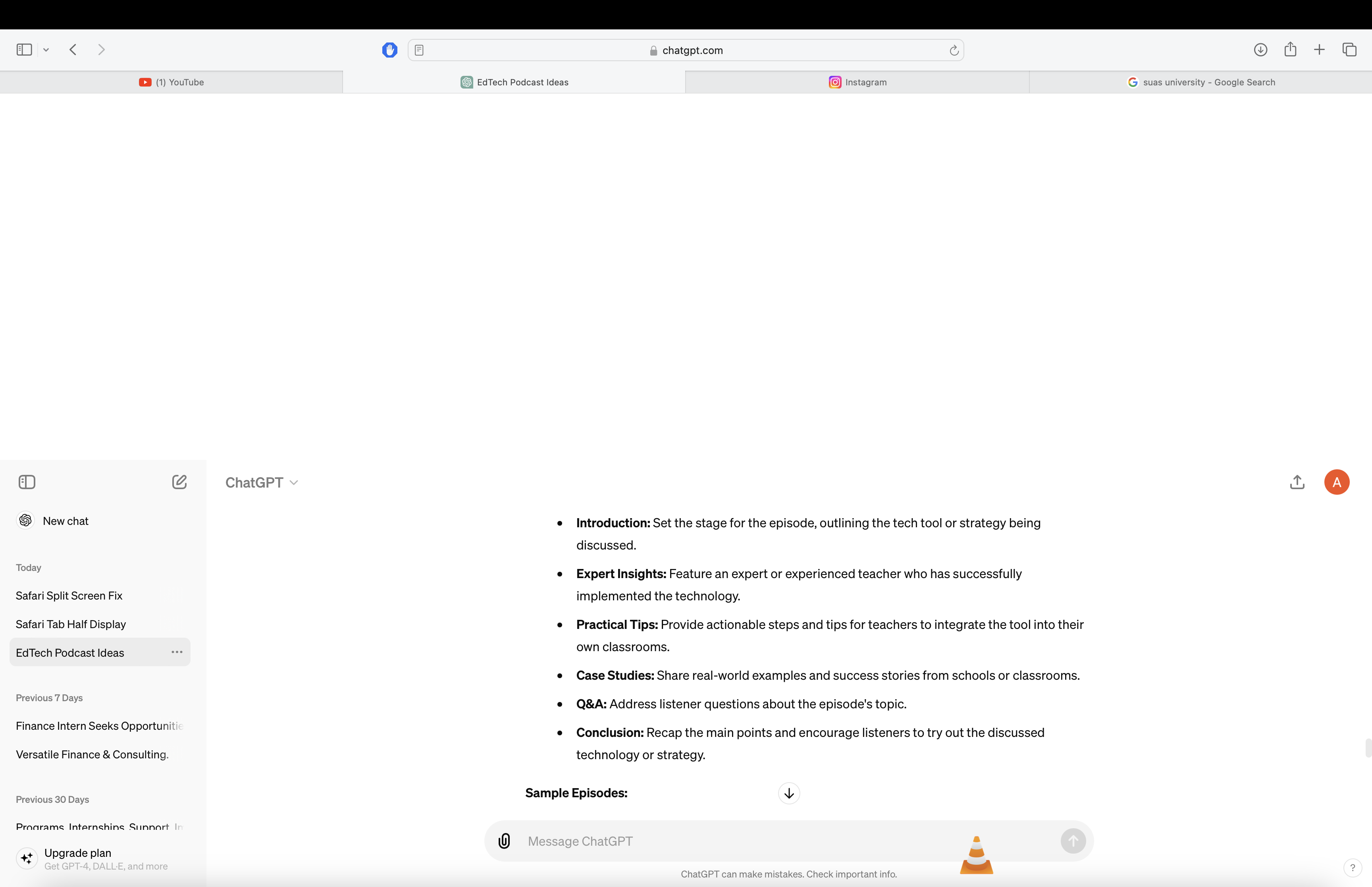 Why does my chatgpt tab open in half horizontally? no other tabs do this, how can I change this ...