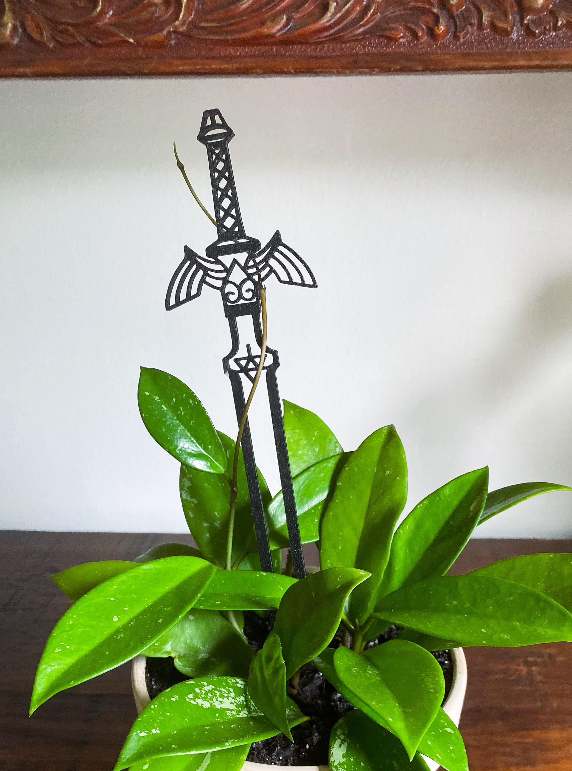 LoZ Master Sword house plant trellis | Scrolller