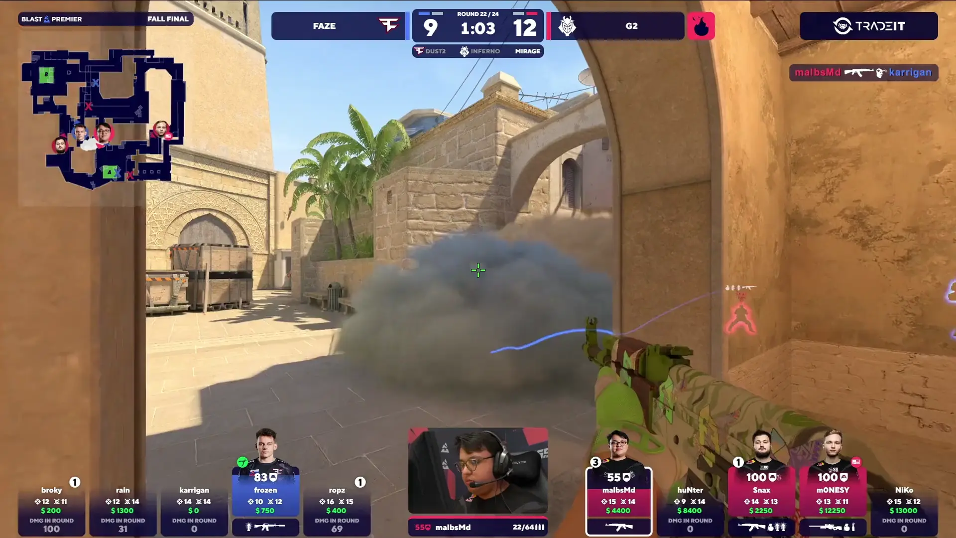 Winning moment between Faze & G2 | Scrolller