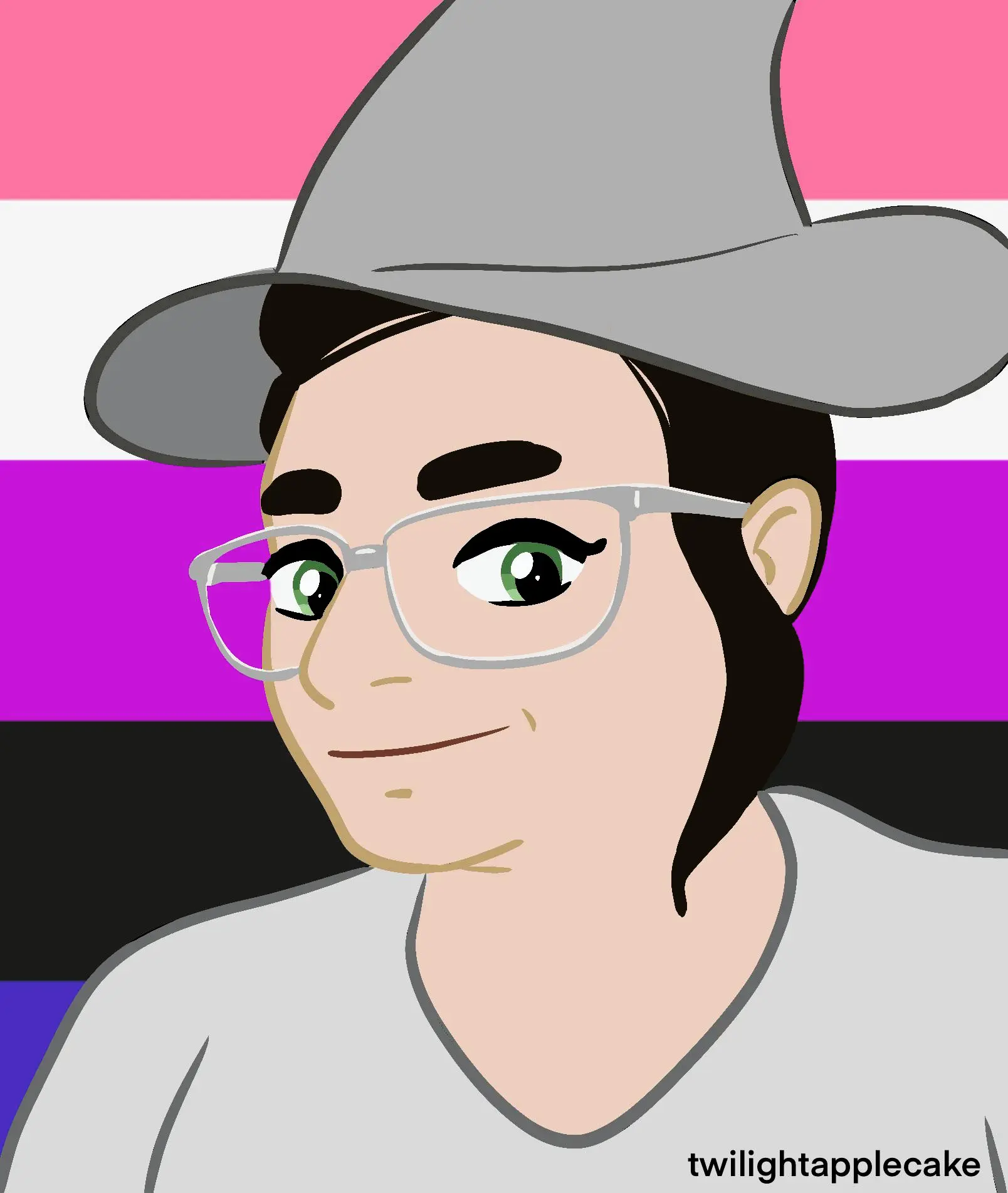 witchy self portrait I made with my pride flag! | Scrolller