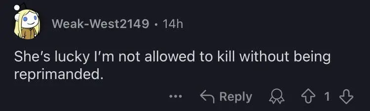 Wow total badass (the comments are under a video of a lady virtuesignalling so hard she’s now ...