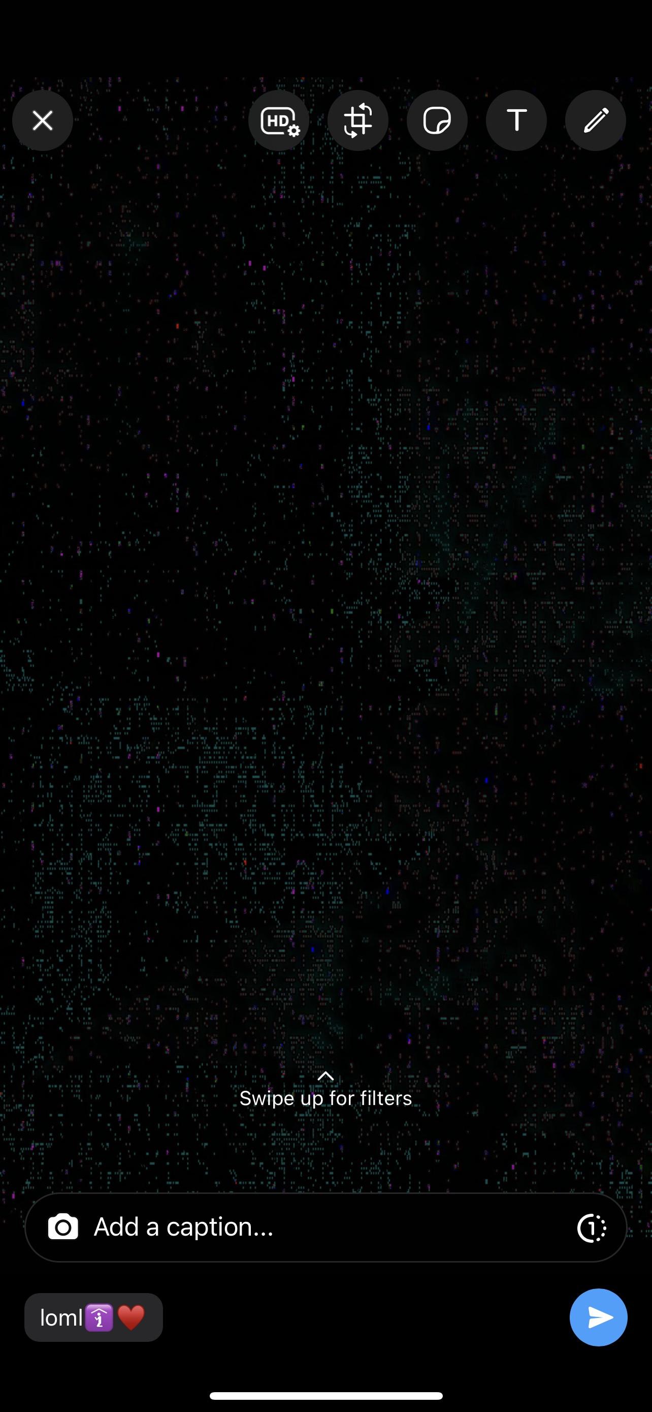 Weird glitch everytime i take a photo through the whatsapp camera ...