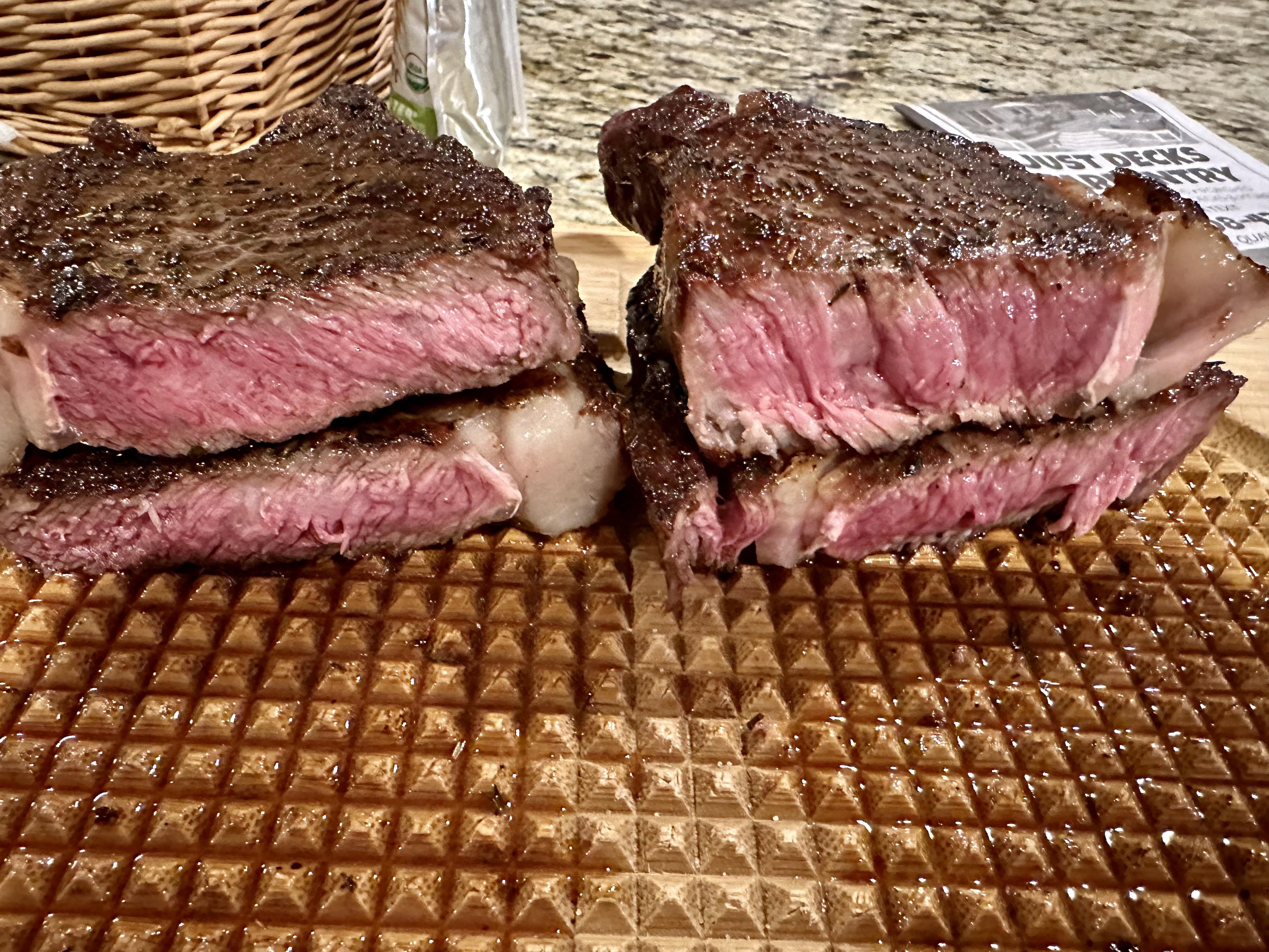 [Homemade] Cast iron seared Delmonico Ribeyes | Scrolller