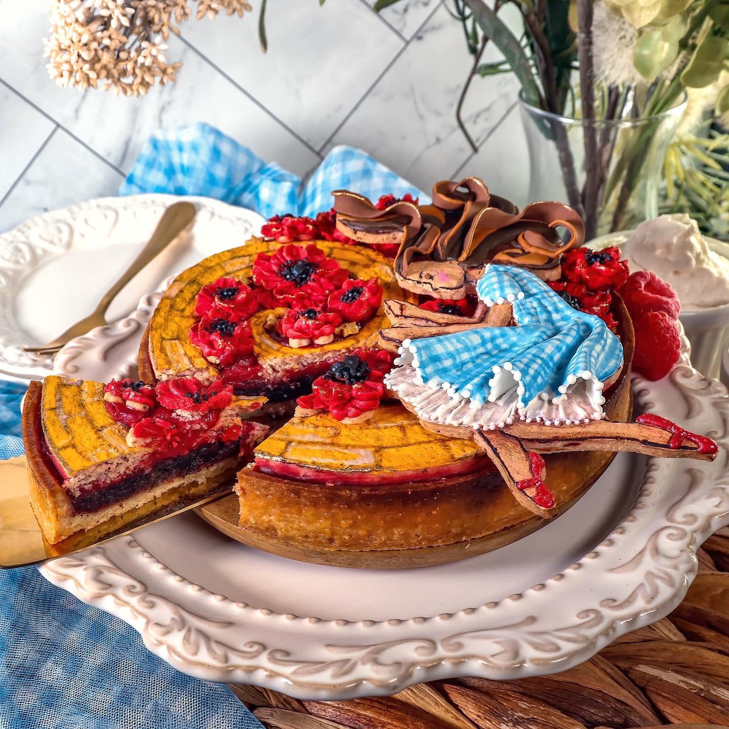 [pro/chef] I made a raspberry and poppyseed tart inspired by The Wizard of Oz | Scrolller