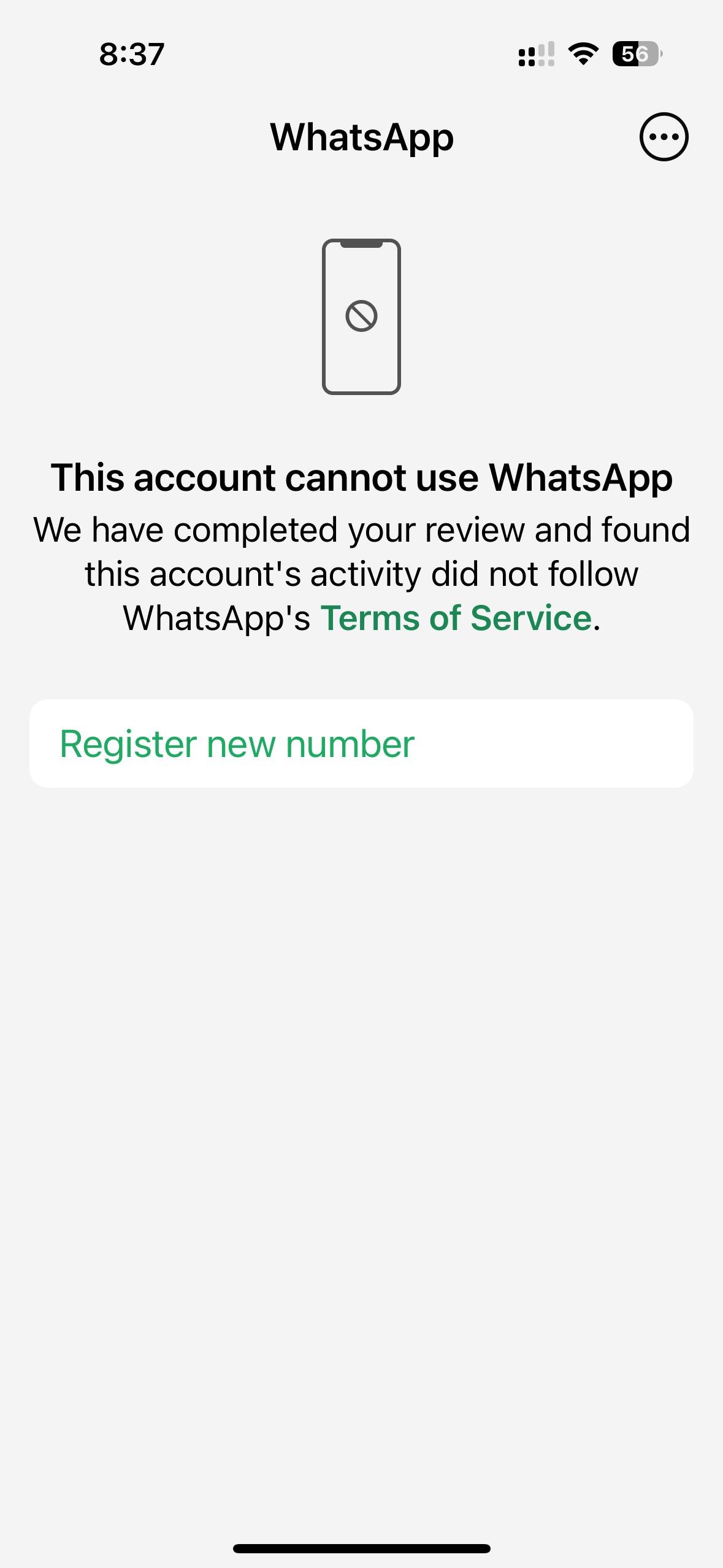 Banned on WhatsApp. HELP! | Scrolller