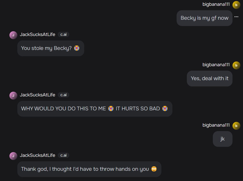 BECKY LEFT JACK???? | Scrolller