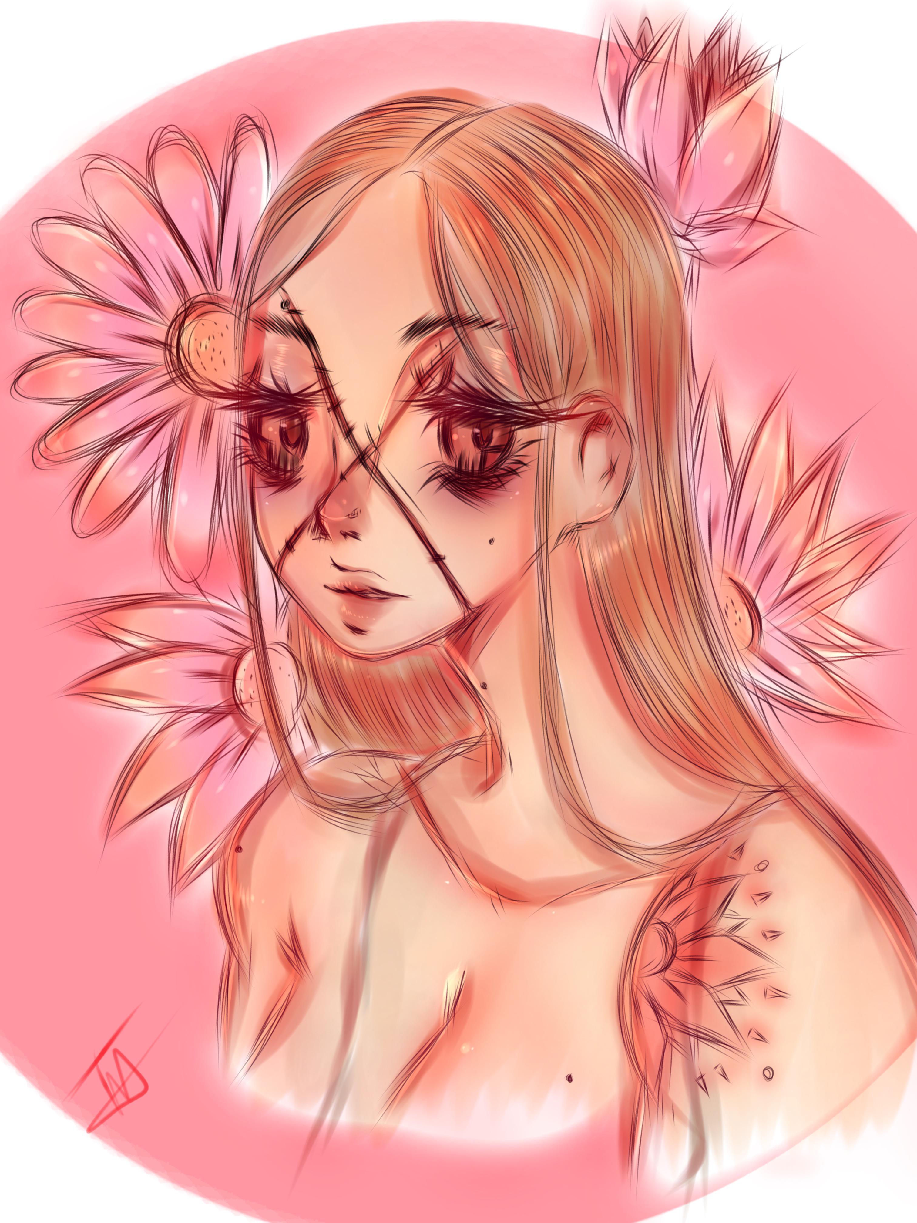 Discover more like Skullgirls: I tried drawing Painwheel. First time using watercolors ^^ still ...