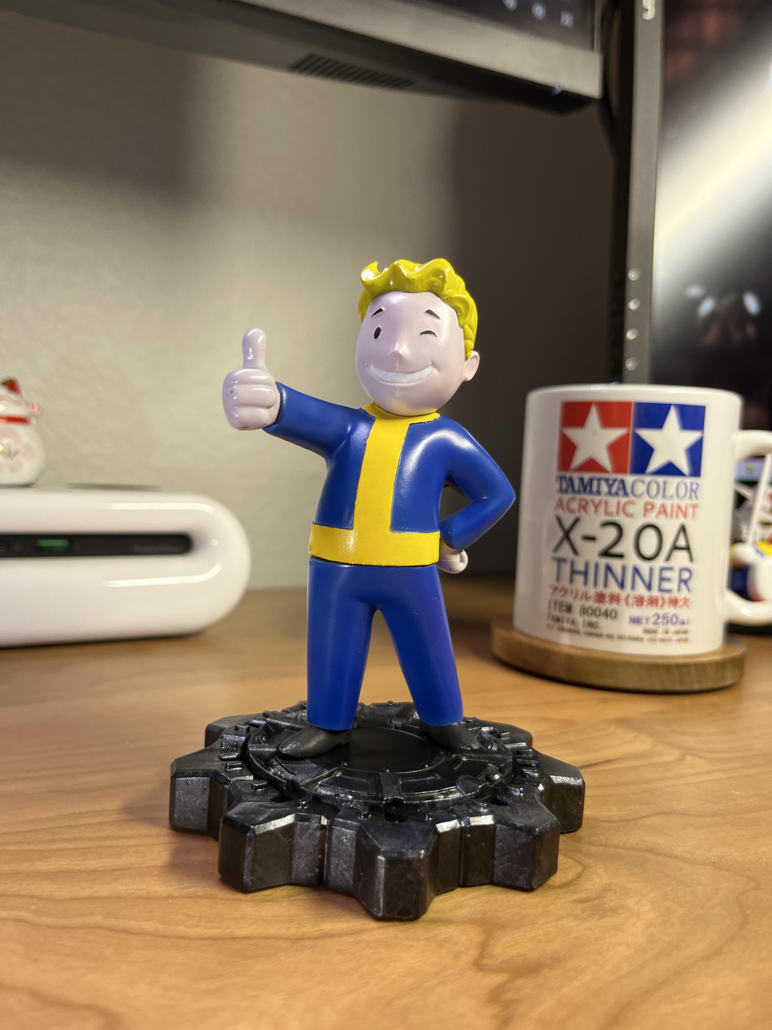 Vault Boy 3D print and airbrush paint | Scrolller