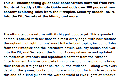 FNaF Ultimate Guide 2.0 artwork + description! | Scrolller