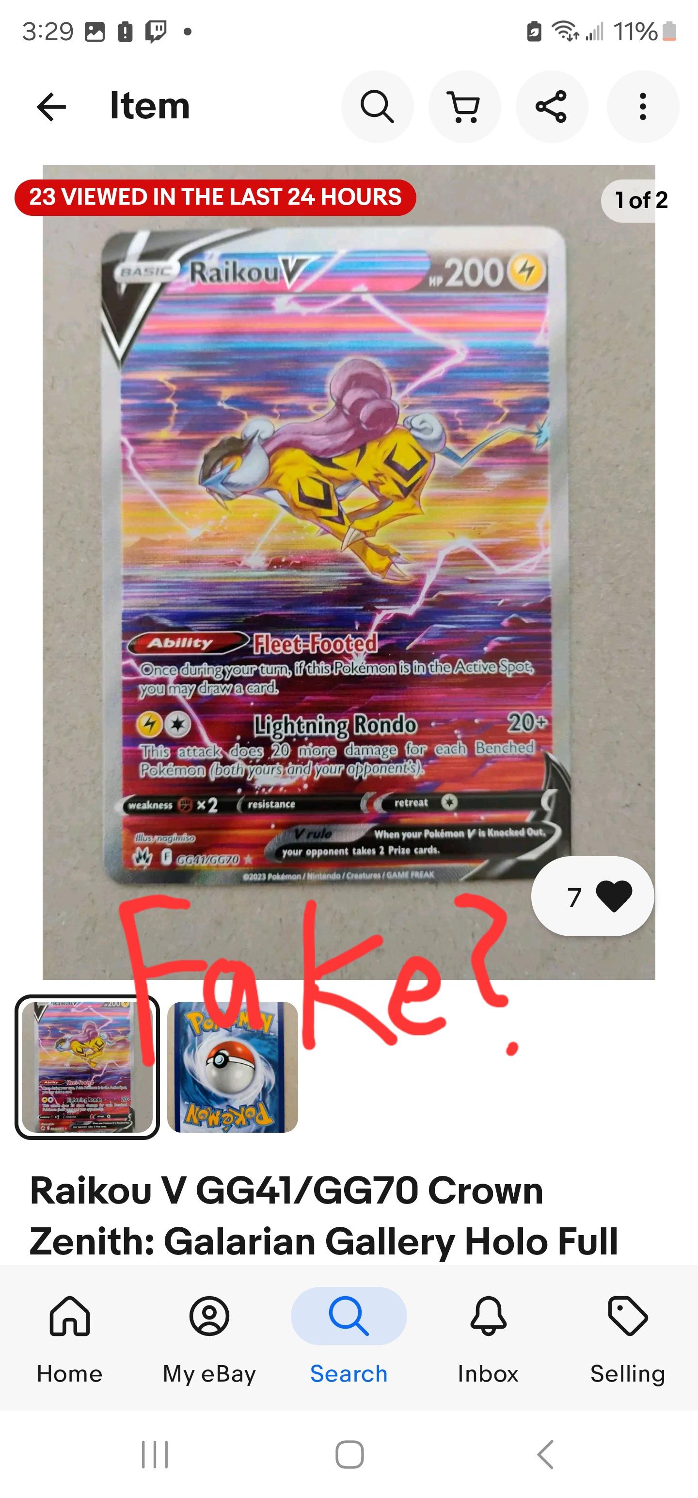 Fake card amongst ebay listings? | Scrolller
