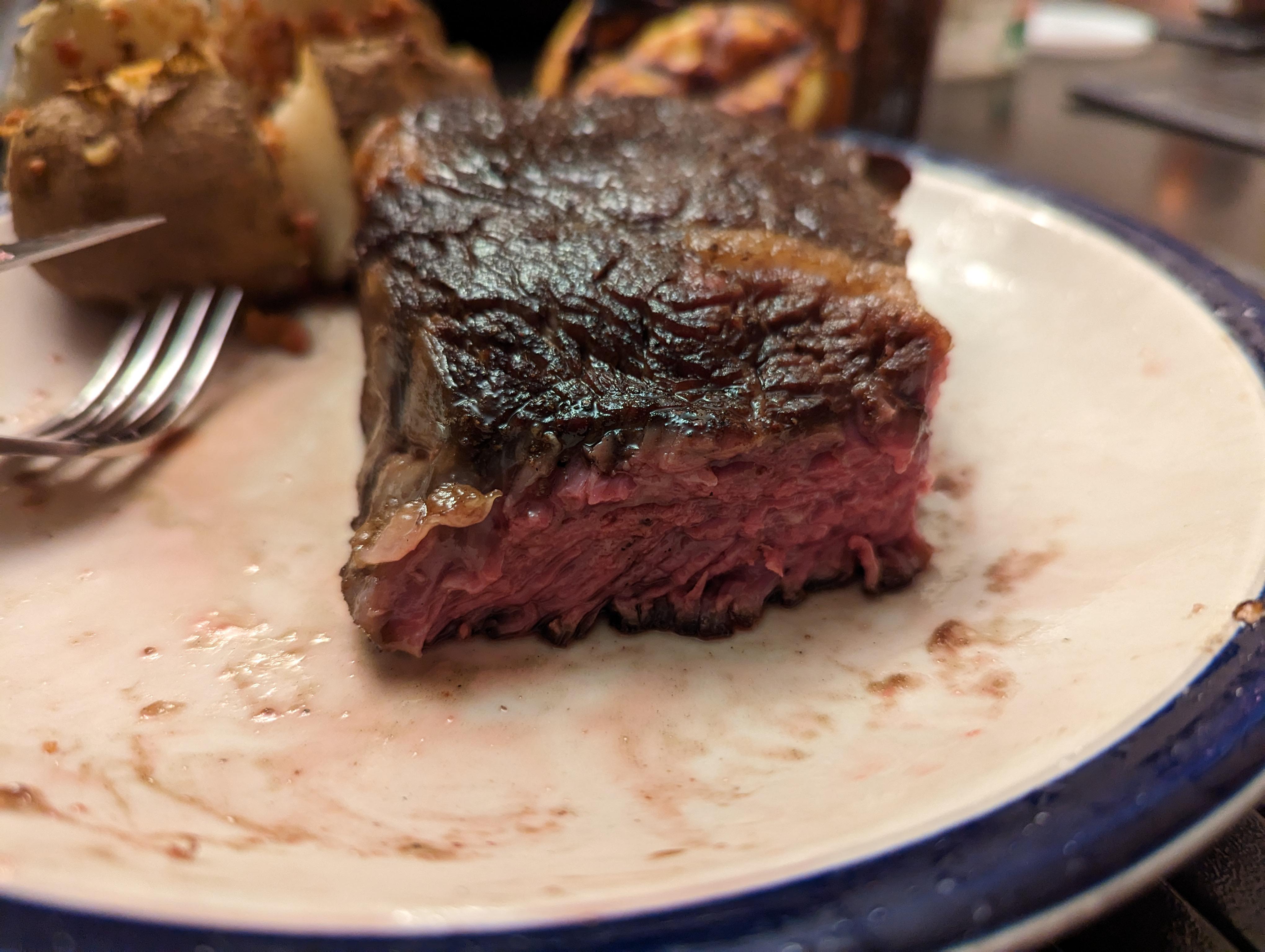 2" thick ribeyes, 137 for 2h basted with pecan cold smoked butter | Scrolller