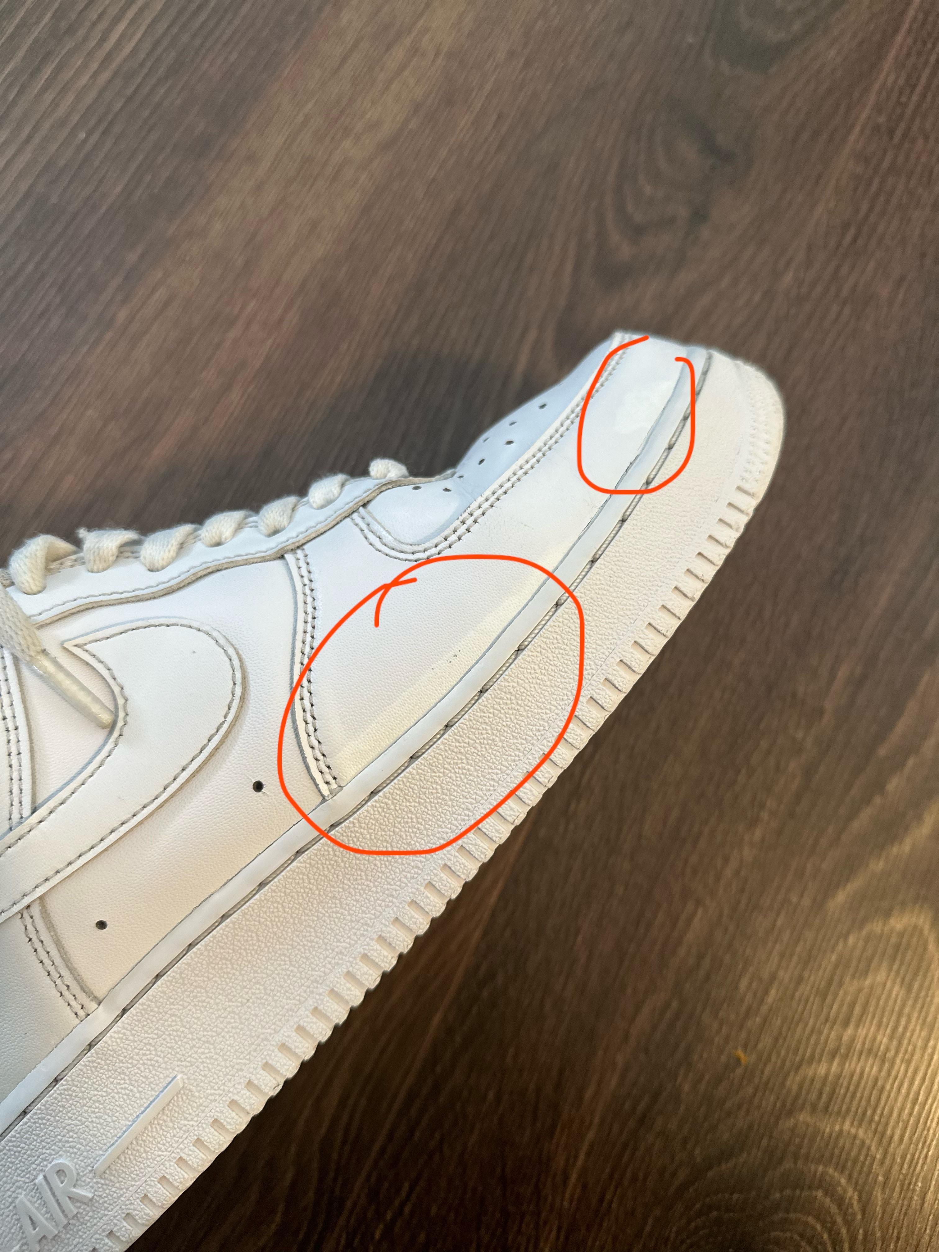 Got bleach on leather part of af1 | Scrolller