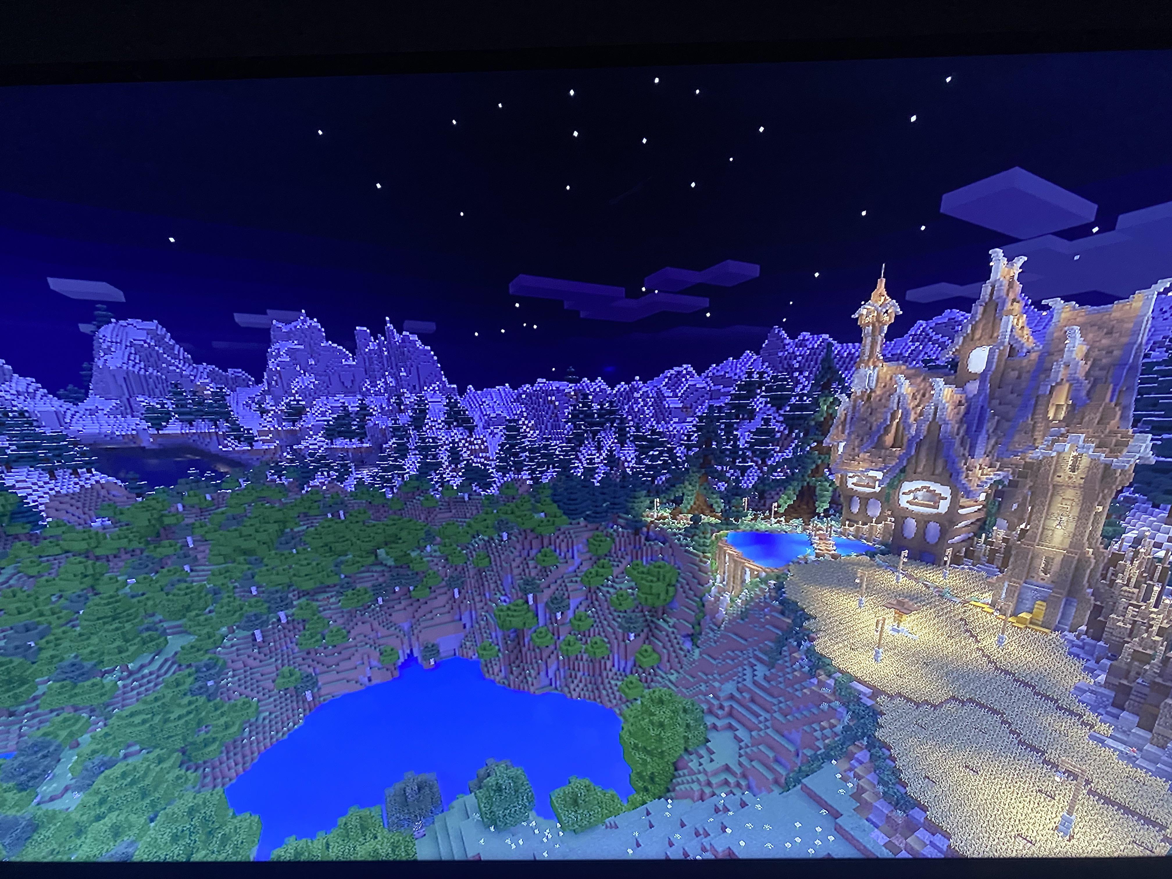 Fantasy medieval house i’ve been working on for a while. first ever time making a custom tree i ...