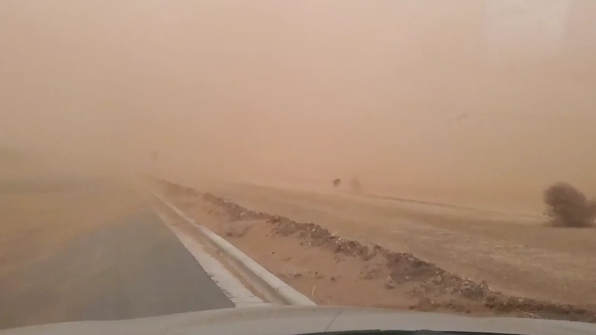 Yesterday's high winds caused a massive dust storm and tumbleweed swarm on the west side of ...