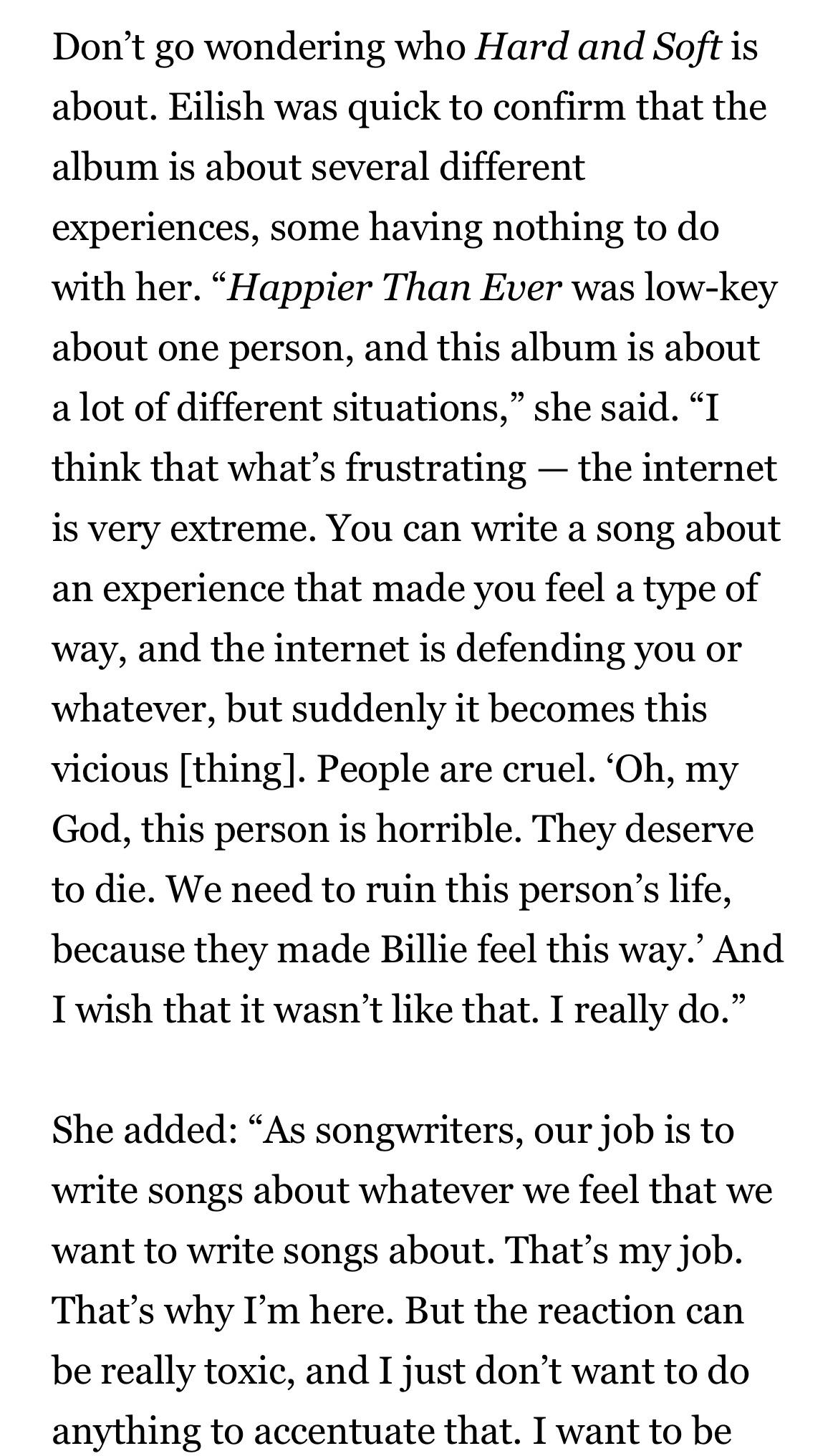 Recent article the album isn’t abt jesse pls move on | Scrolller
