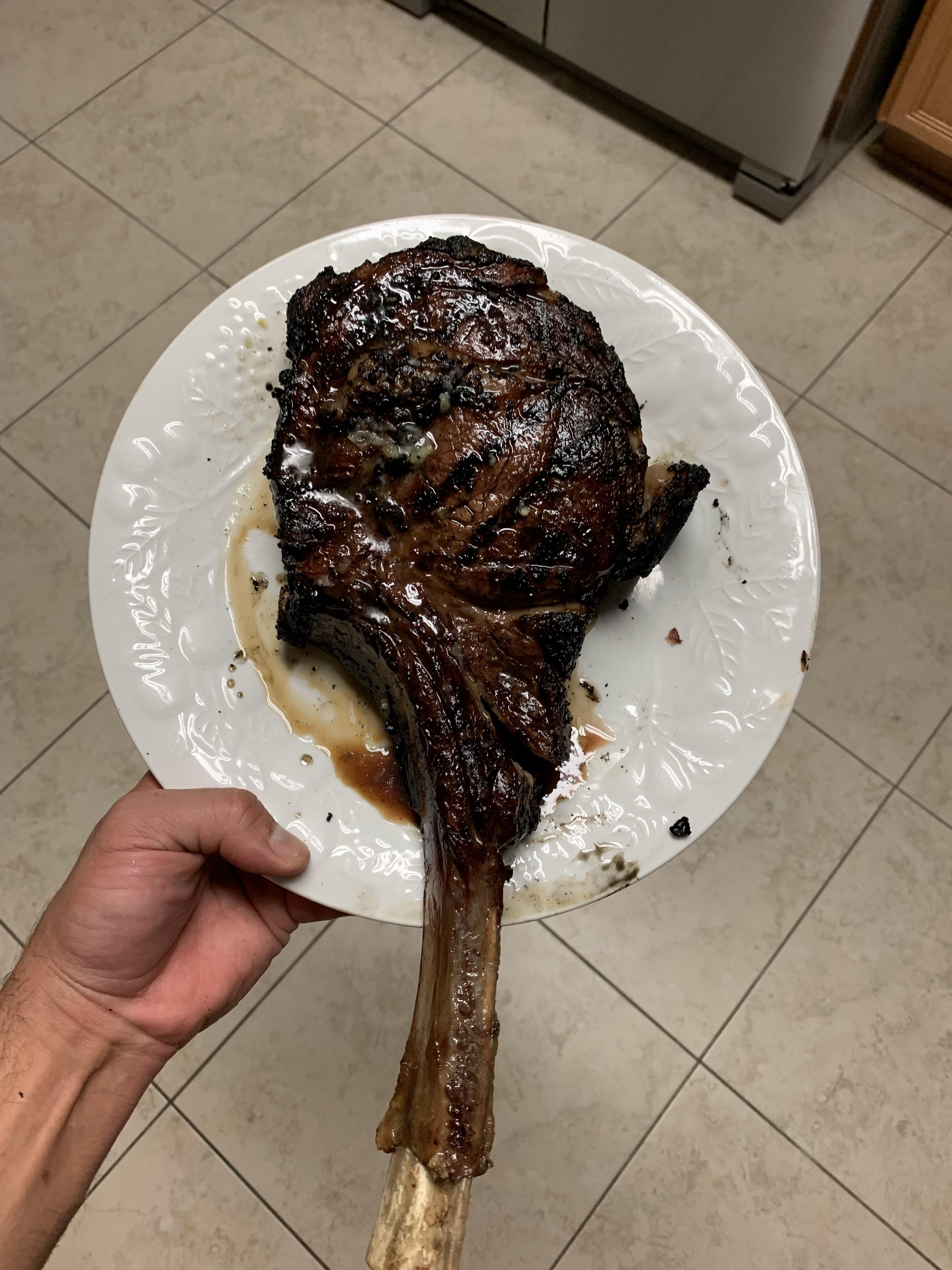 [I ate] a tomahawk after a nice smoke and sear: | Scrolller