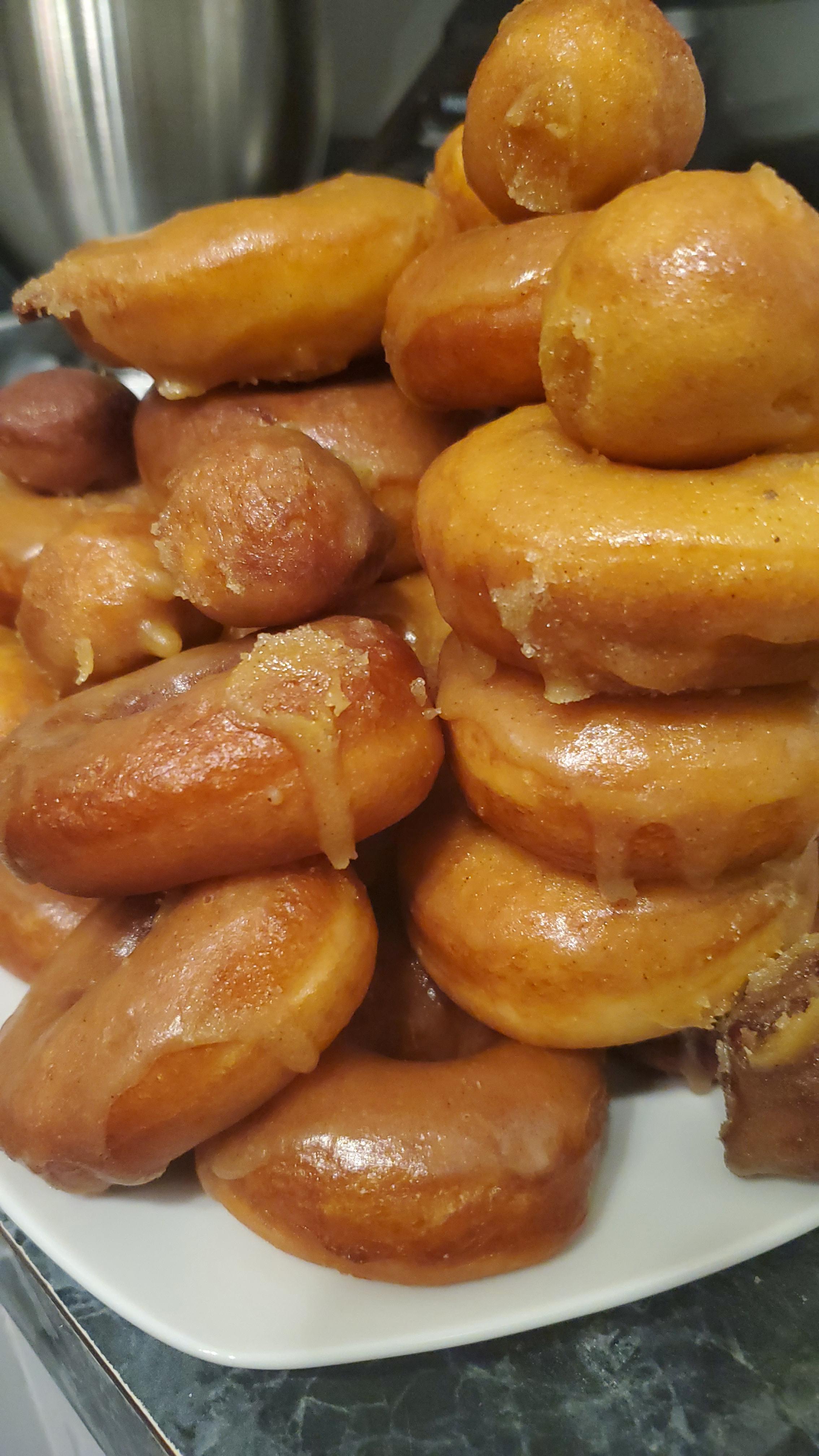 [homemade] Pumpkin spice glazed donuts | Scrolller