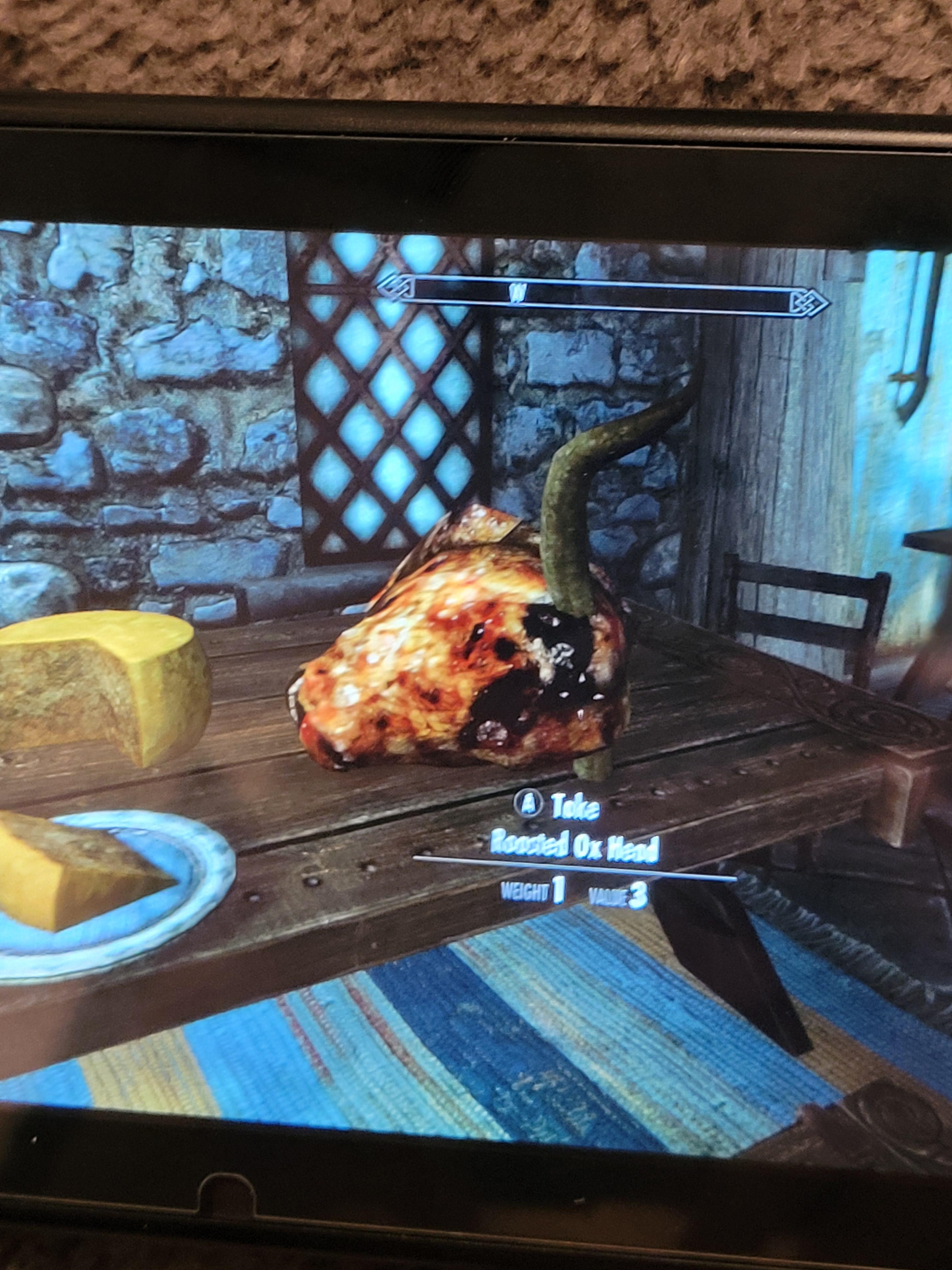 Roasted ox leg and head in vanilla skyrim from sovngarde | Scrolller