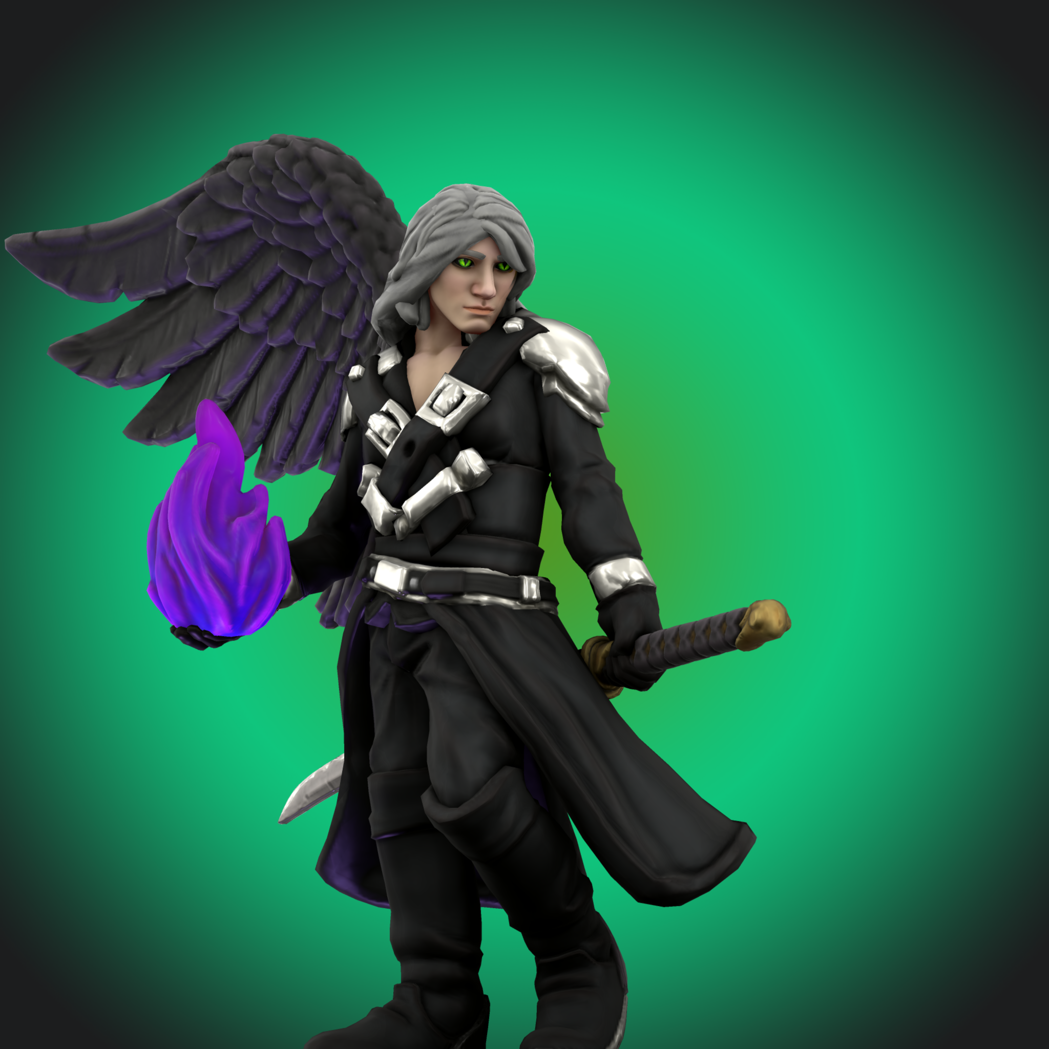 Sephiroth made in HeroForge (including this pear) | Scrolller